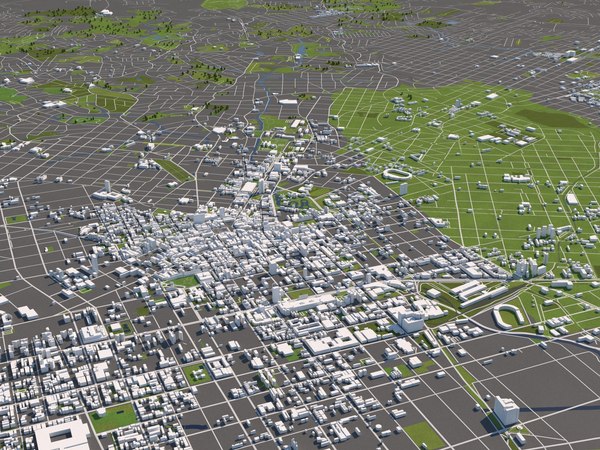 modelo 3d Curitiba Brasil 50x50km - TurboSquid 1631091