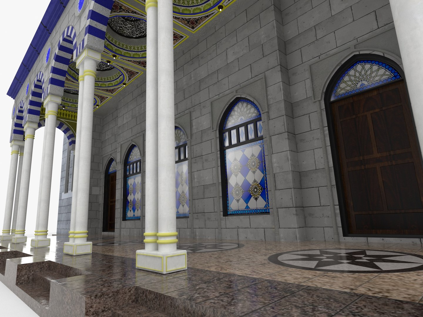 Umar Bin Khattab Mosque Model - TurboSquid 1970953