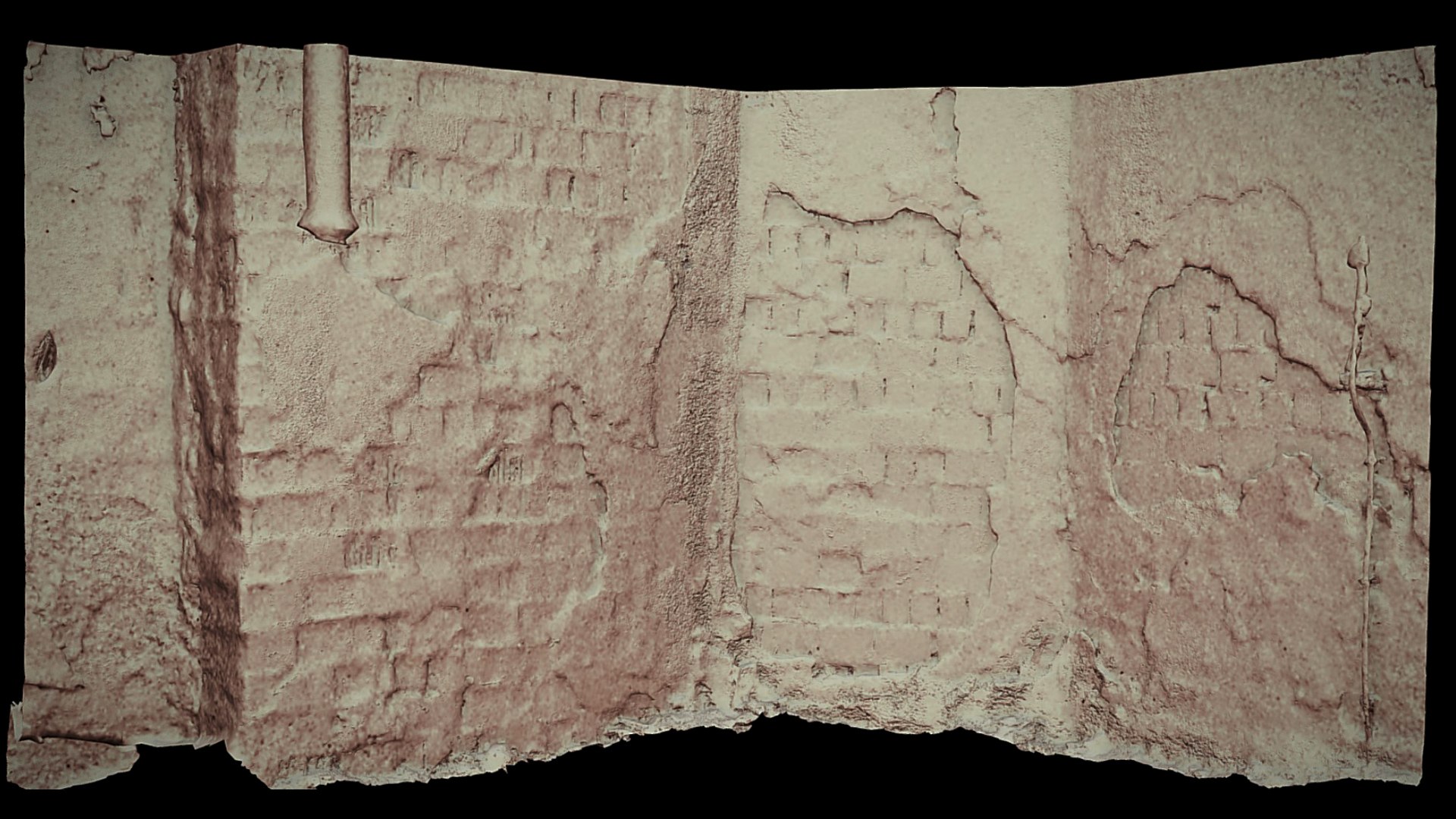 3D Plaster Wall Damaged Bricks Corner Photogrammetry - TurboSquid 2298330