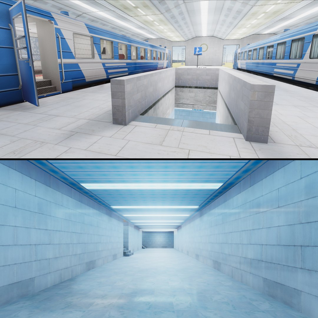 3D Modern Train Station 02 - TurboSquid 1629007