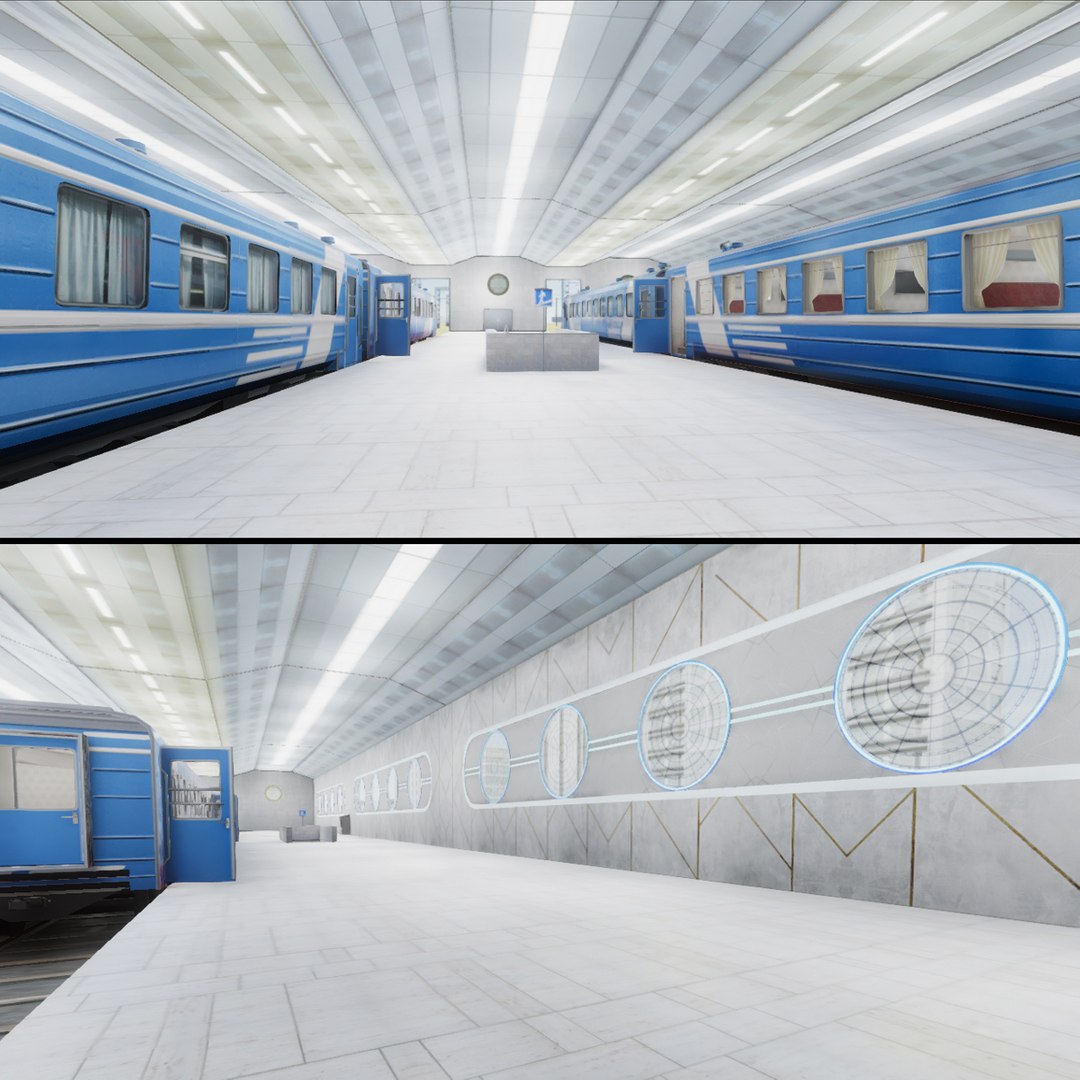3D Modern Train Station 02 - TurboSquid 1629007