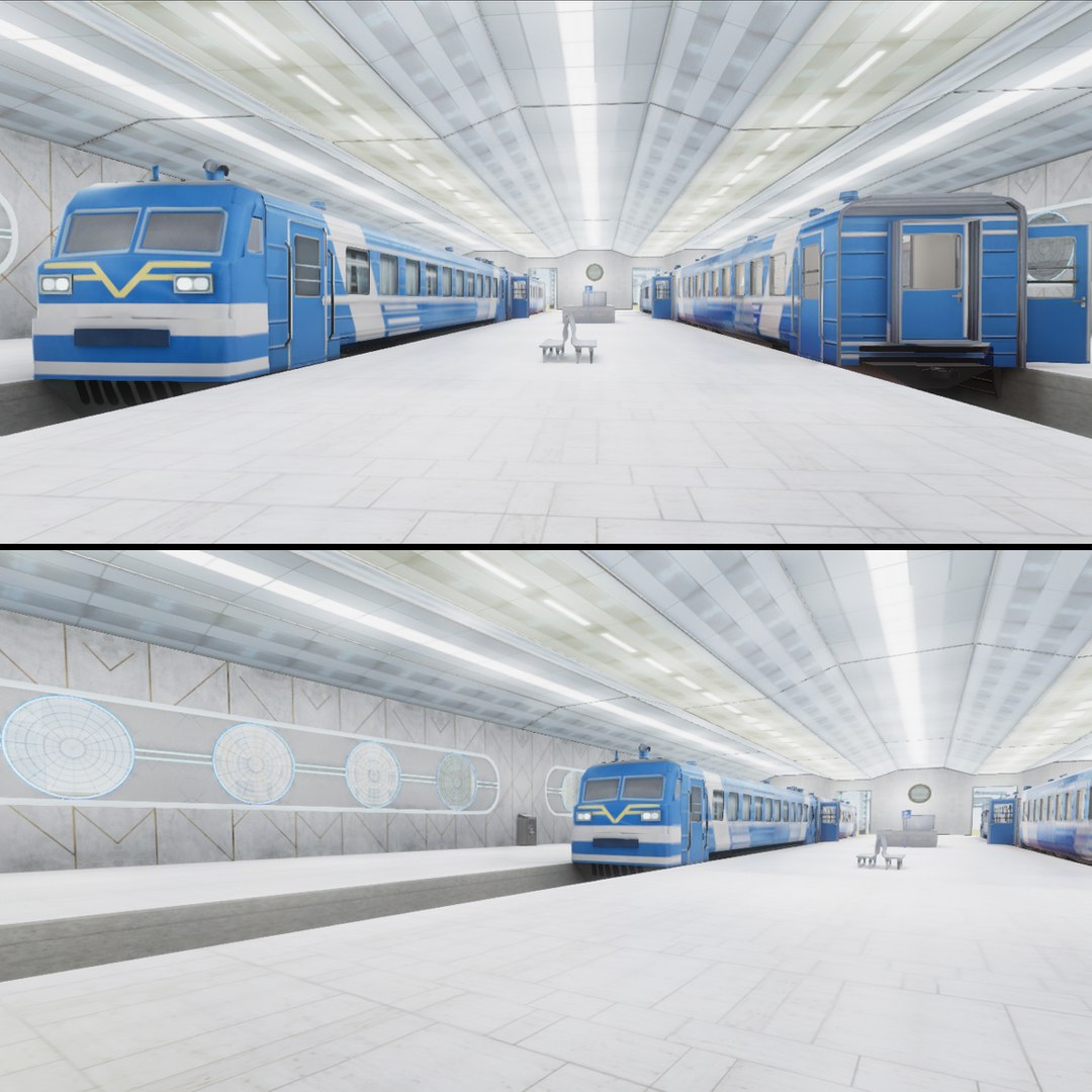 3D Modern Train Station 02 - TurboSquid 1629007