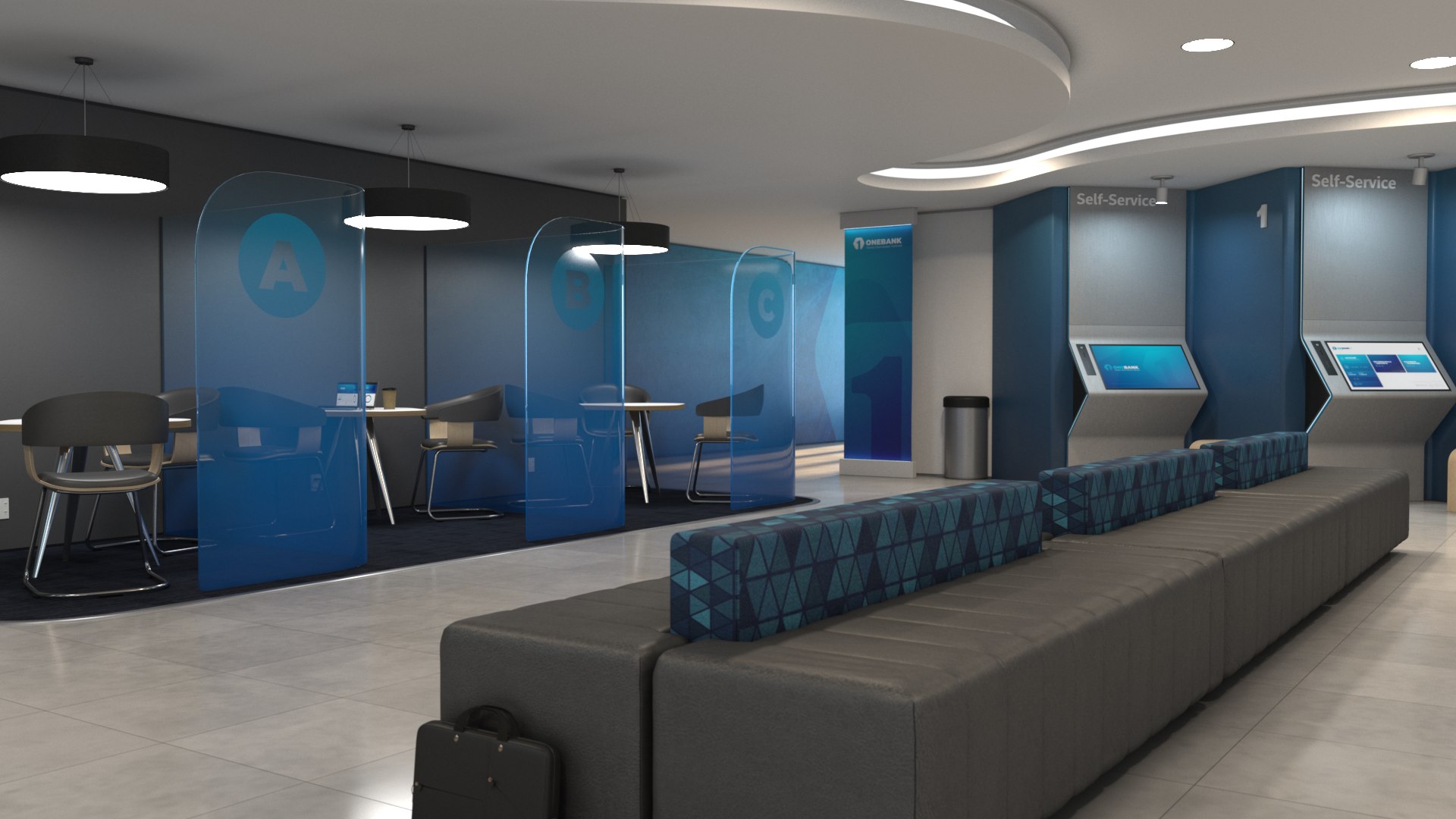 Bank Scene Modern Building 3D Model - TurboSquid 1517328