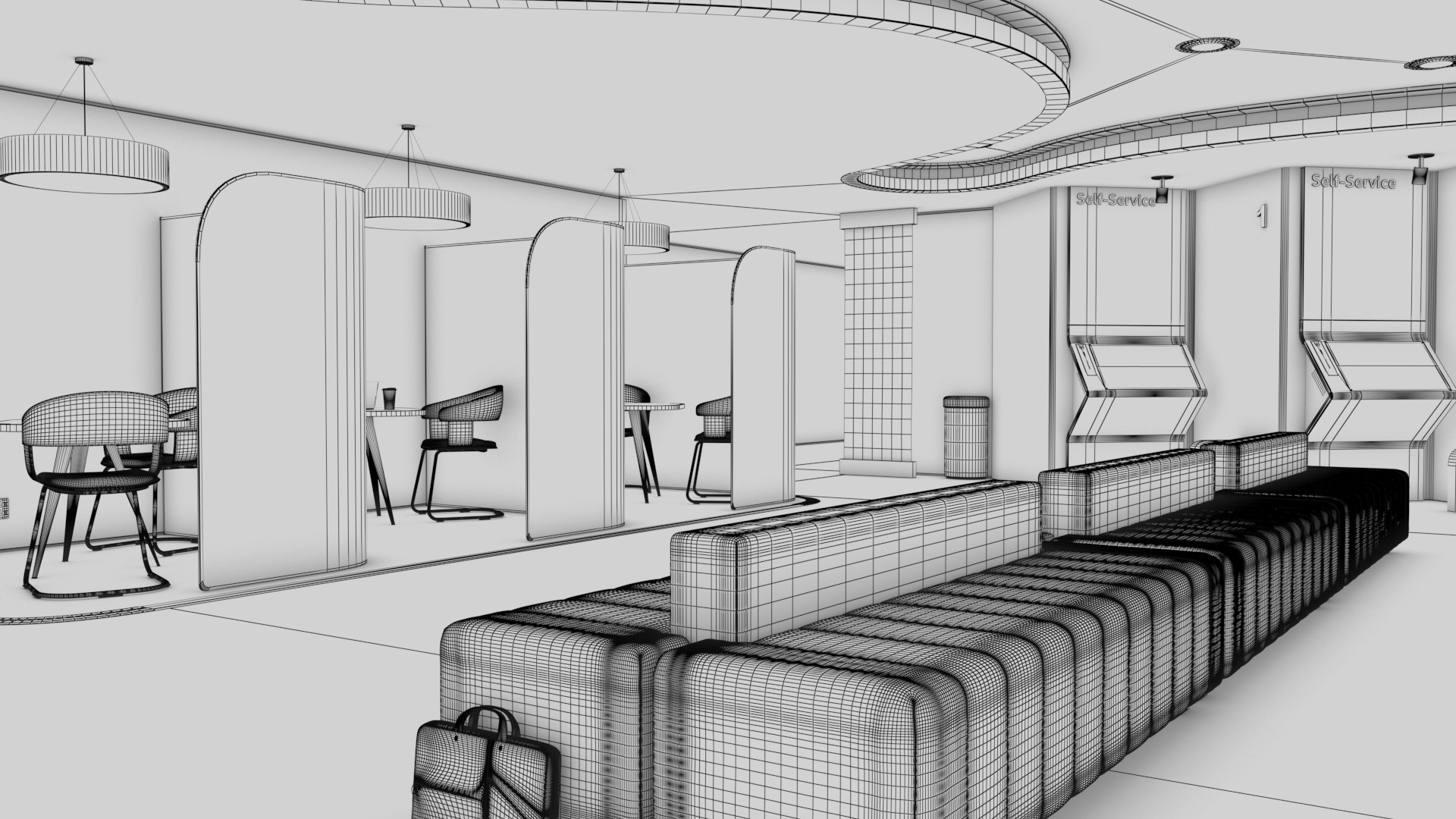 Bank Scene Modern Building 3D Model - TurboSquid 1517328