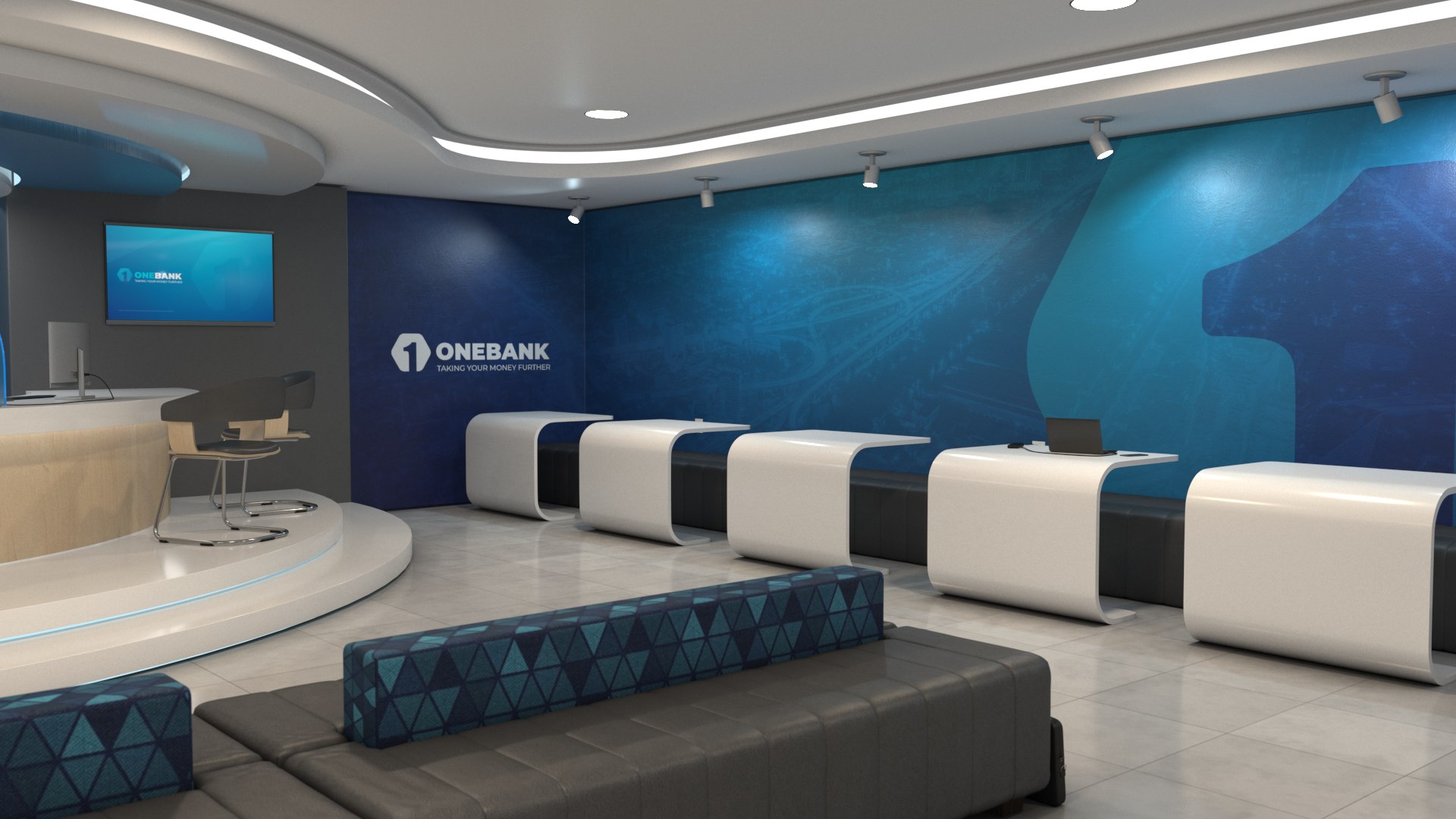 Bank Scene Modern Building 3D Model - TurboSquid 1517328