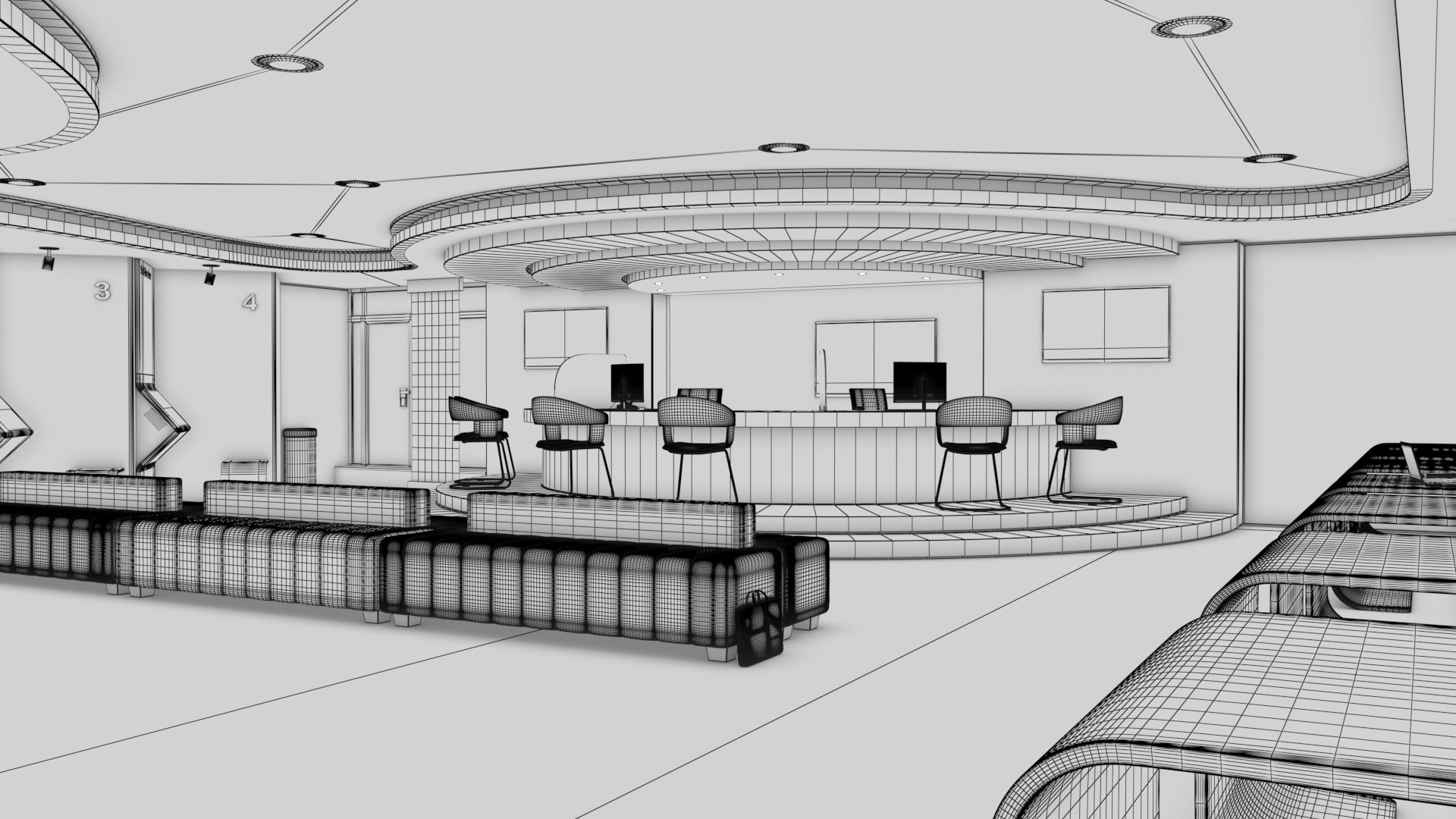 Bank Scene Modern Building 3D Model - TurboSquid 1517328