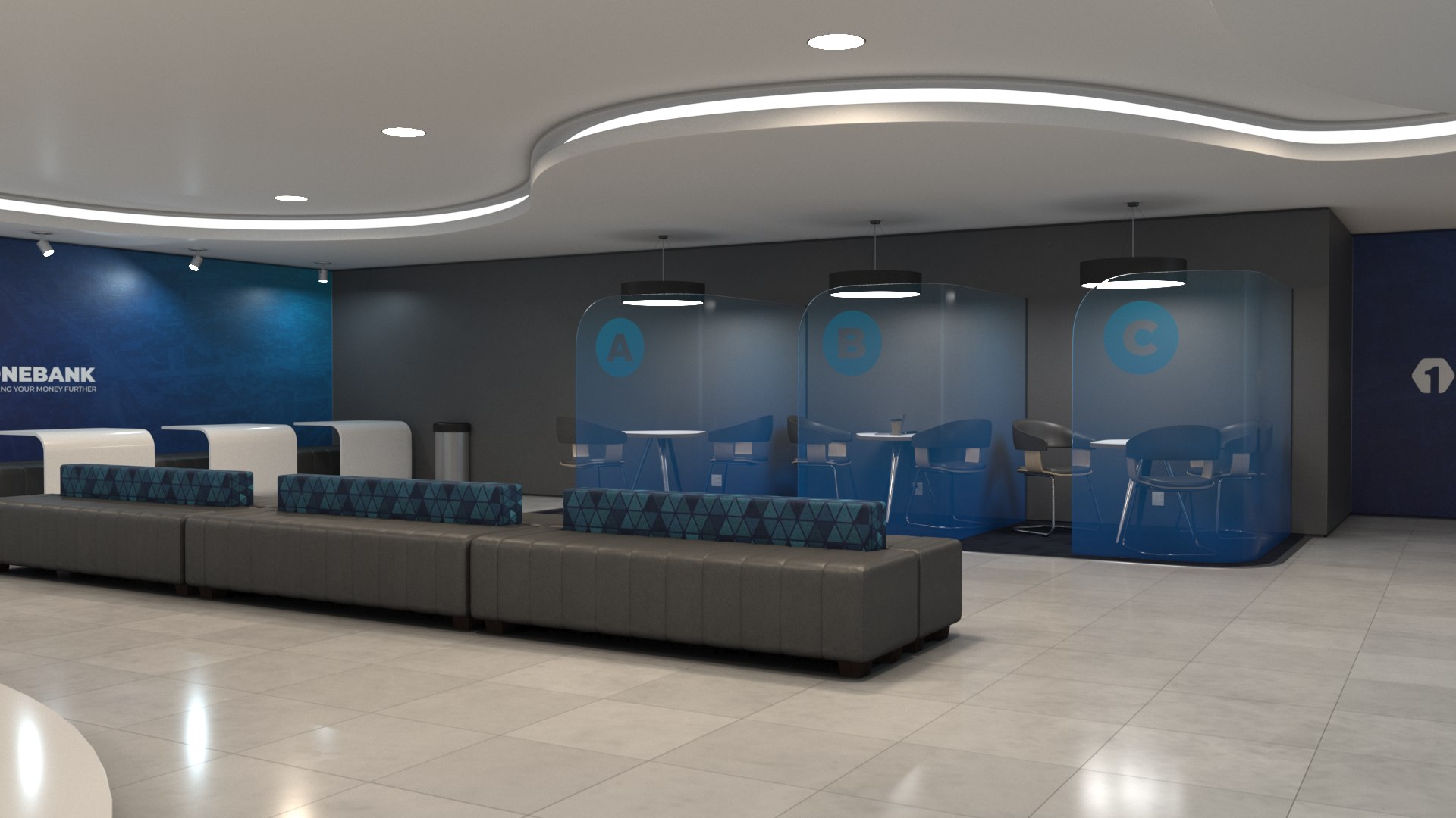 Bank Scene Modern Building 3D Model - TurboSquid 1517328