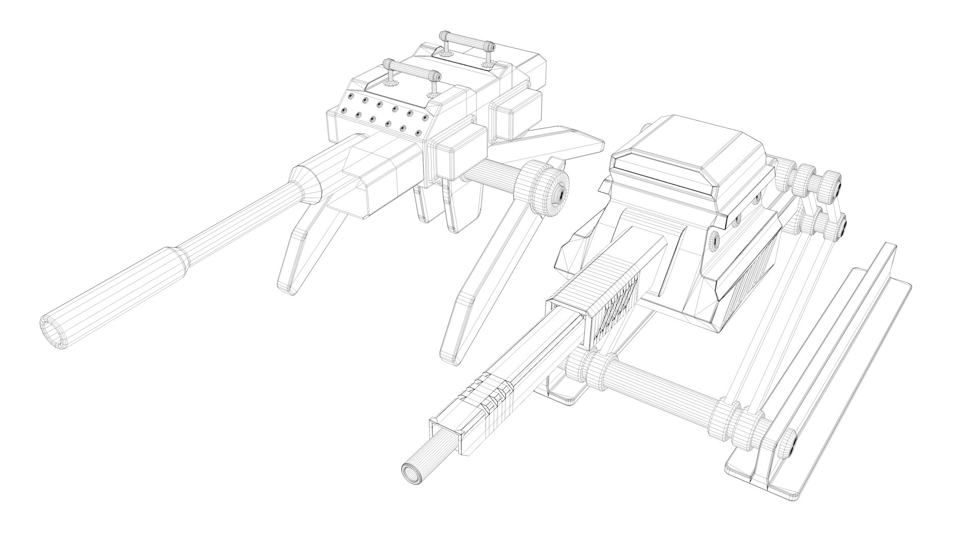 3D 5 Heavy Weapons Turret Pack Model - TurboSquid 1728825
