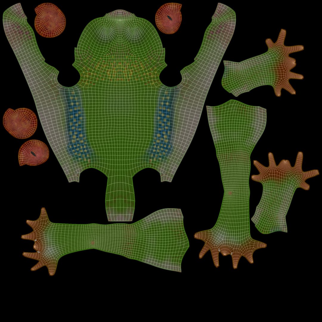 green tree frog 3d model