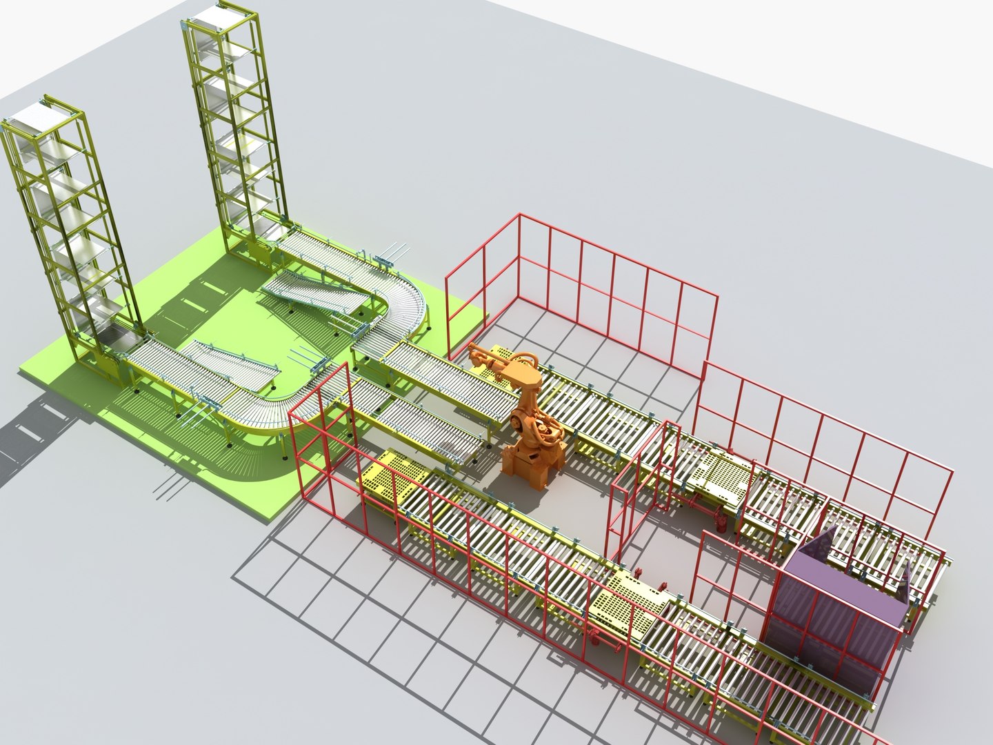 3D Model Industrial Equipment 13 - Fully Automatic Stacking And Winding ...