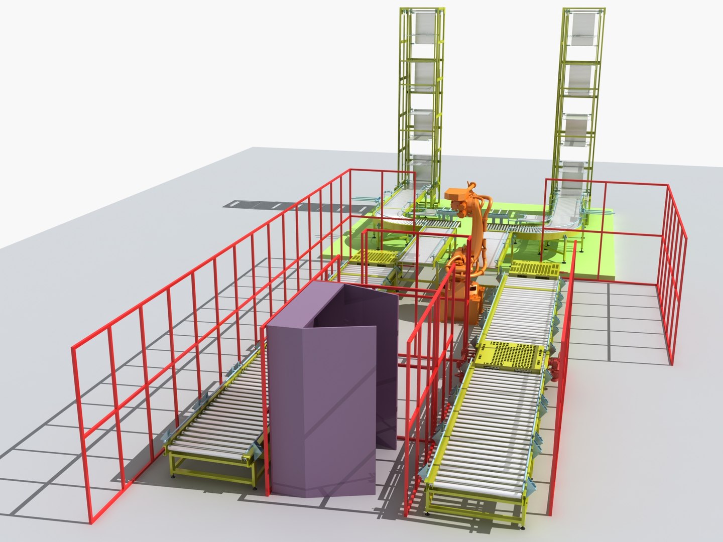 3D Model Industrial Equipment 13 - Fully Automatic Stacking And Winding ...
