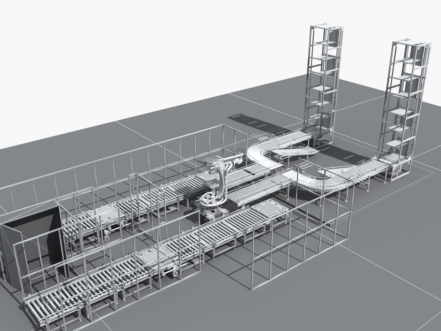 3D Model Industrial Equipment 13 - Fully Automatic Stacking And Winding ...