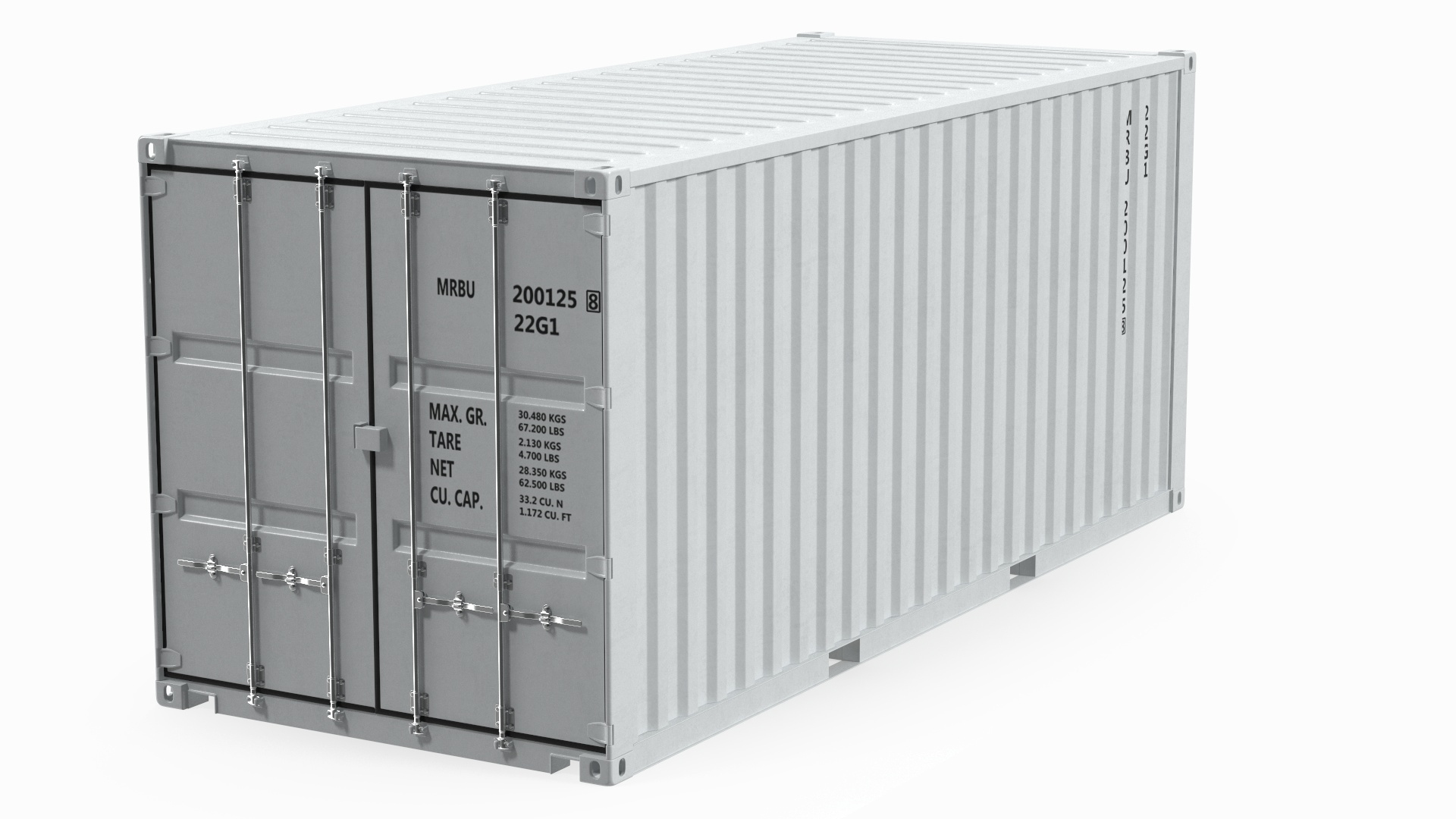 Shipping Cargo Container 20 Ft 3D Model - TurboSquid 2206548