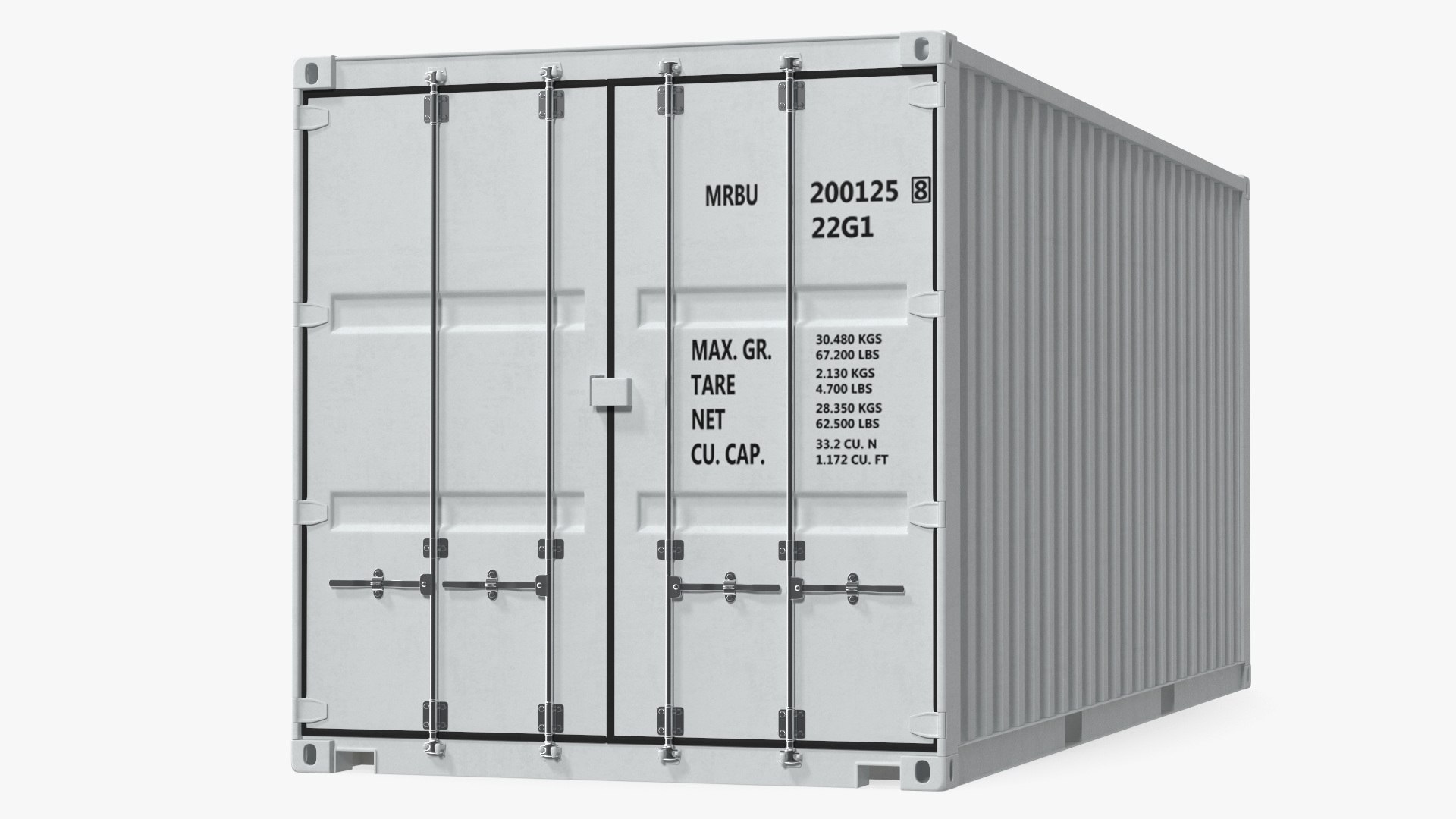 Shipping Cargo Container 20 Ft 3D Model - TurboSquid 2206548