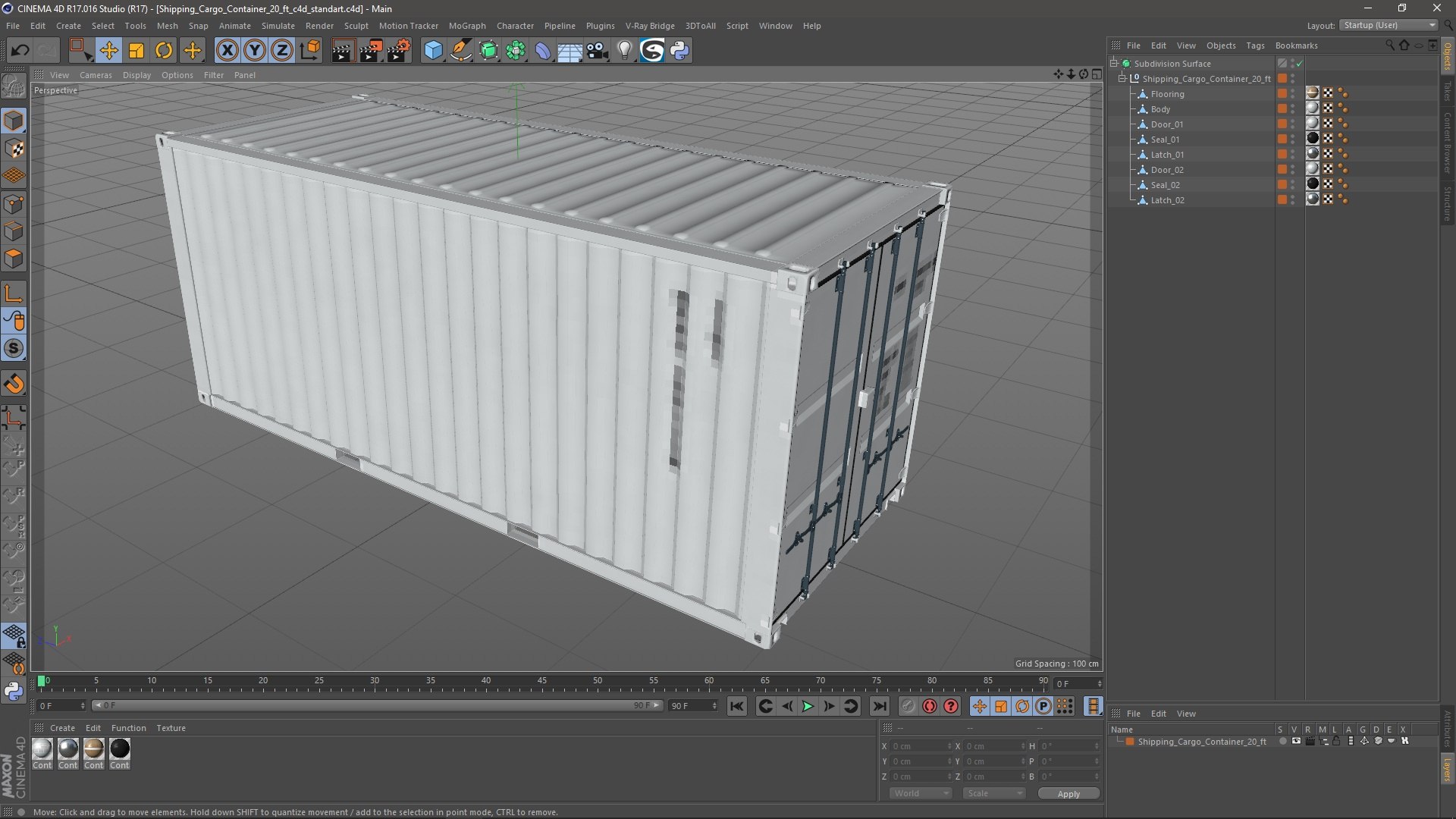 Shipping Cargo Container 20 Ft 3D Model - TurboSquid 2206548