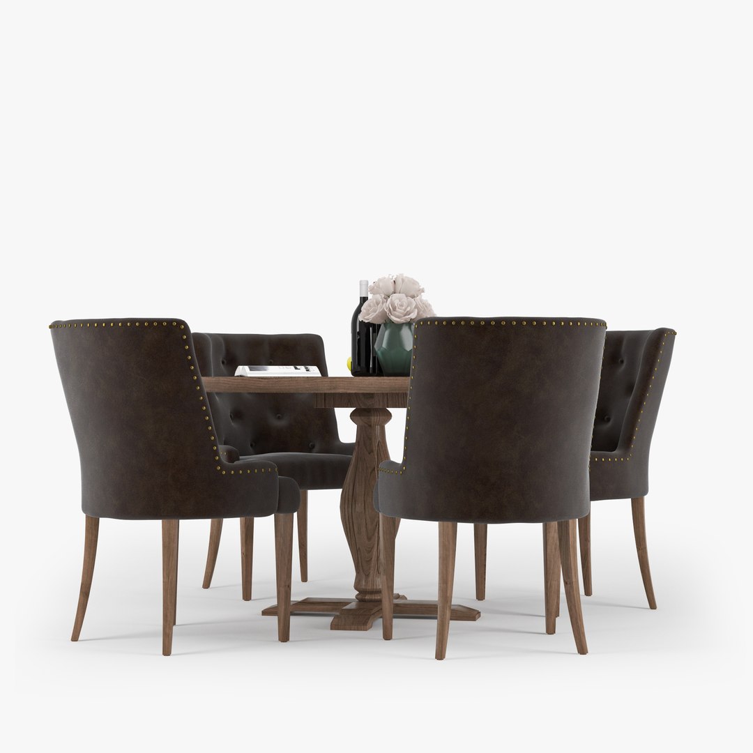 3D Dining Table Chair Model - TurboSquid 1260347