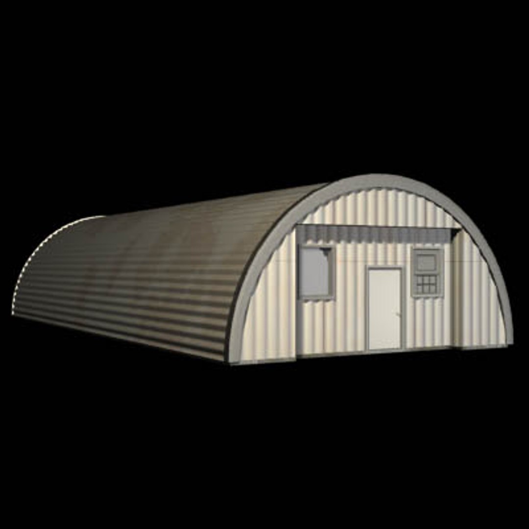 quanset hut 3d model