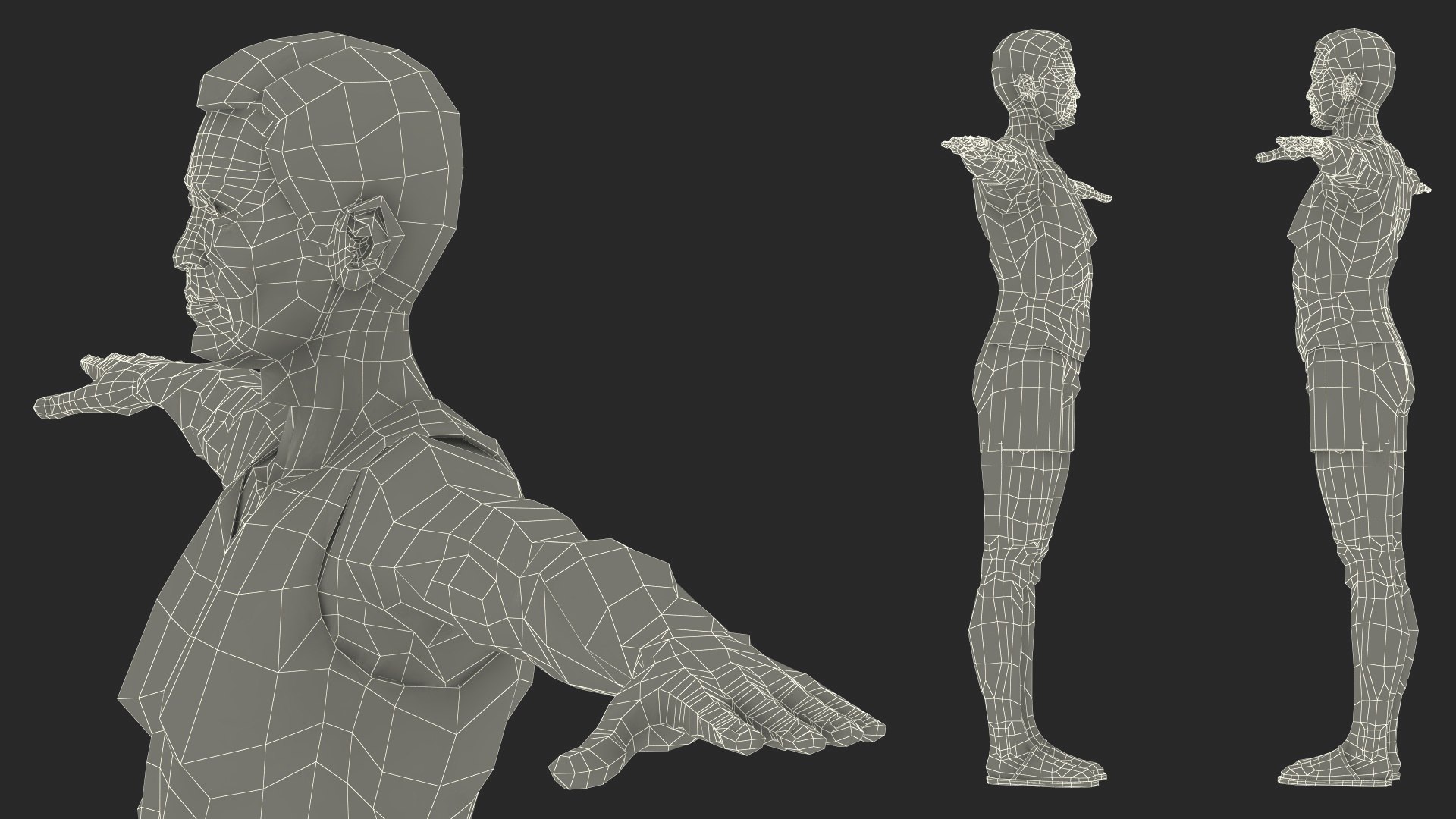 3D Asian Old Aged Man Underwear T-Pose model - TurboSquid 2121450