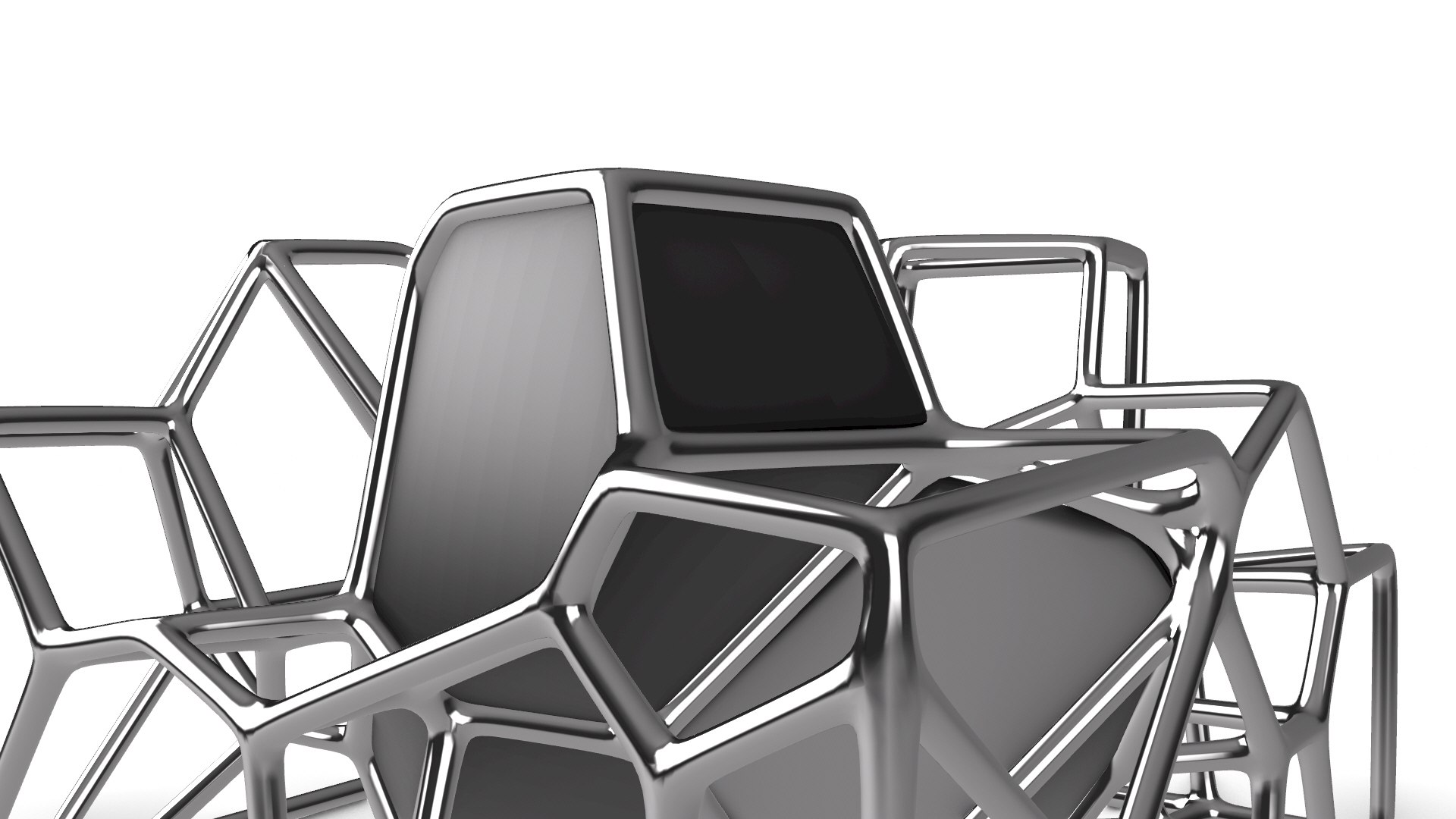 Voronoi Metal Frame Sculptures Set 3D - TurboSquid 2426370