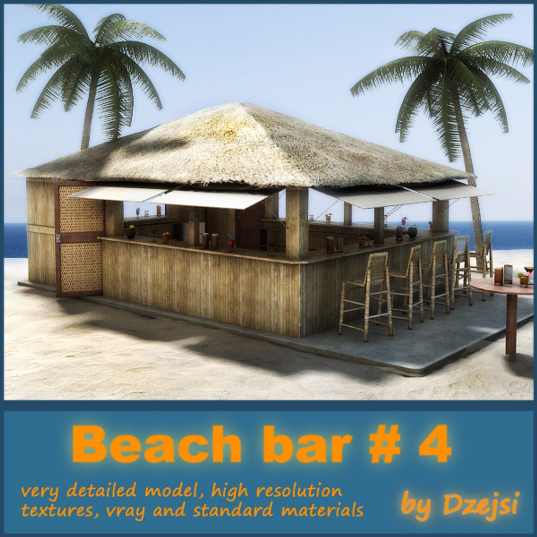 3d Beach Bar Model