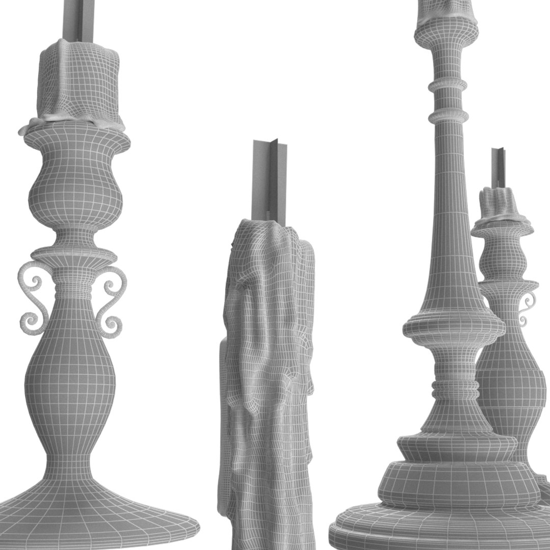 3D Model Realistic Candles - TurboSquid 1284142