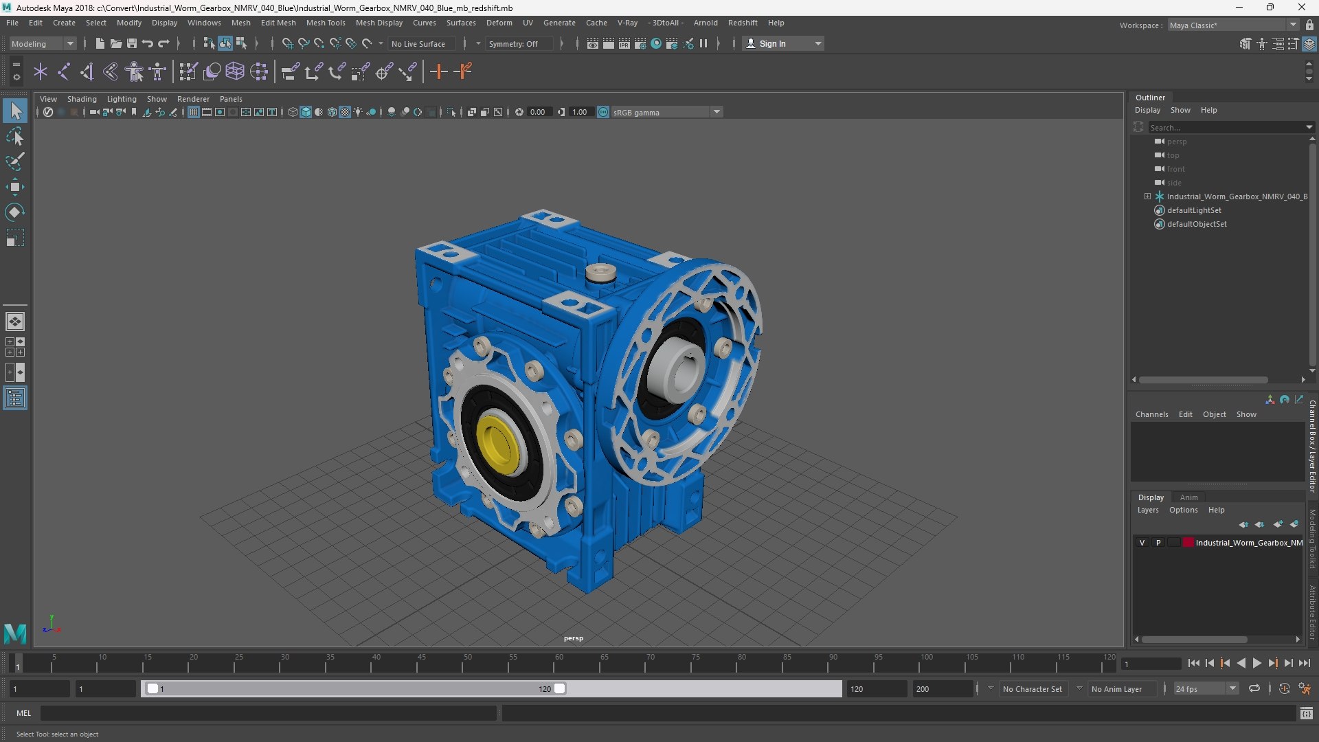 3D Industrial Worm Gearbox NMRV 040 Blue - TurboSquid 2519279