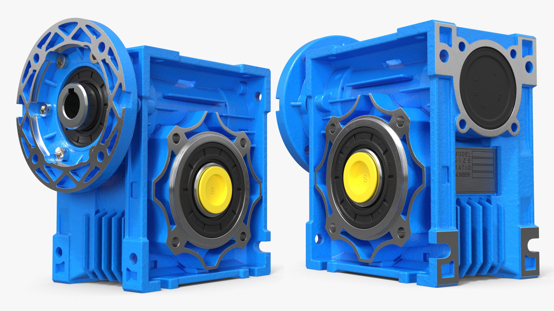 3D Industrial Worm Gearbox NMRV 040 Blue - TurboSquid 2519279