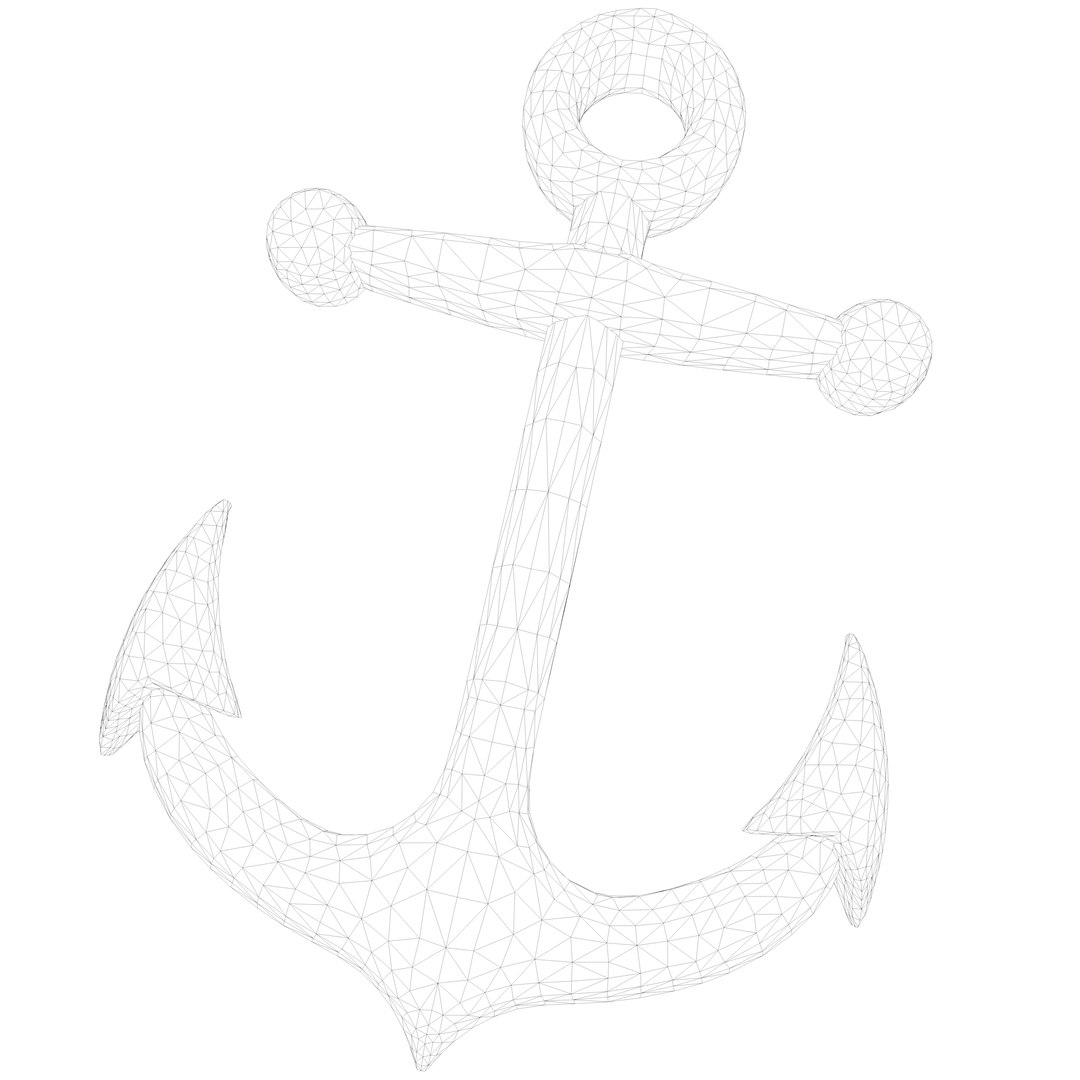 3D Model Stylized Cartoon Anchor - TurboSquid 2157925