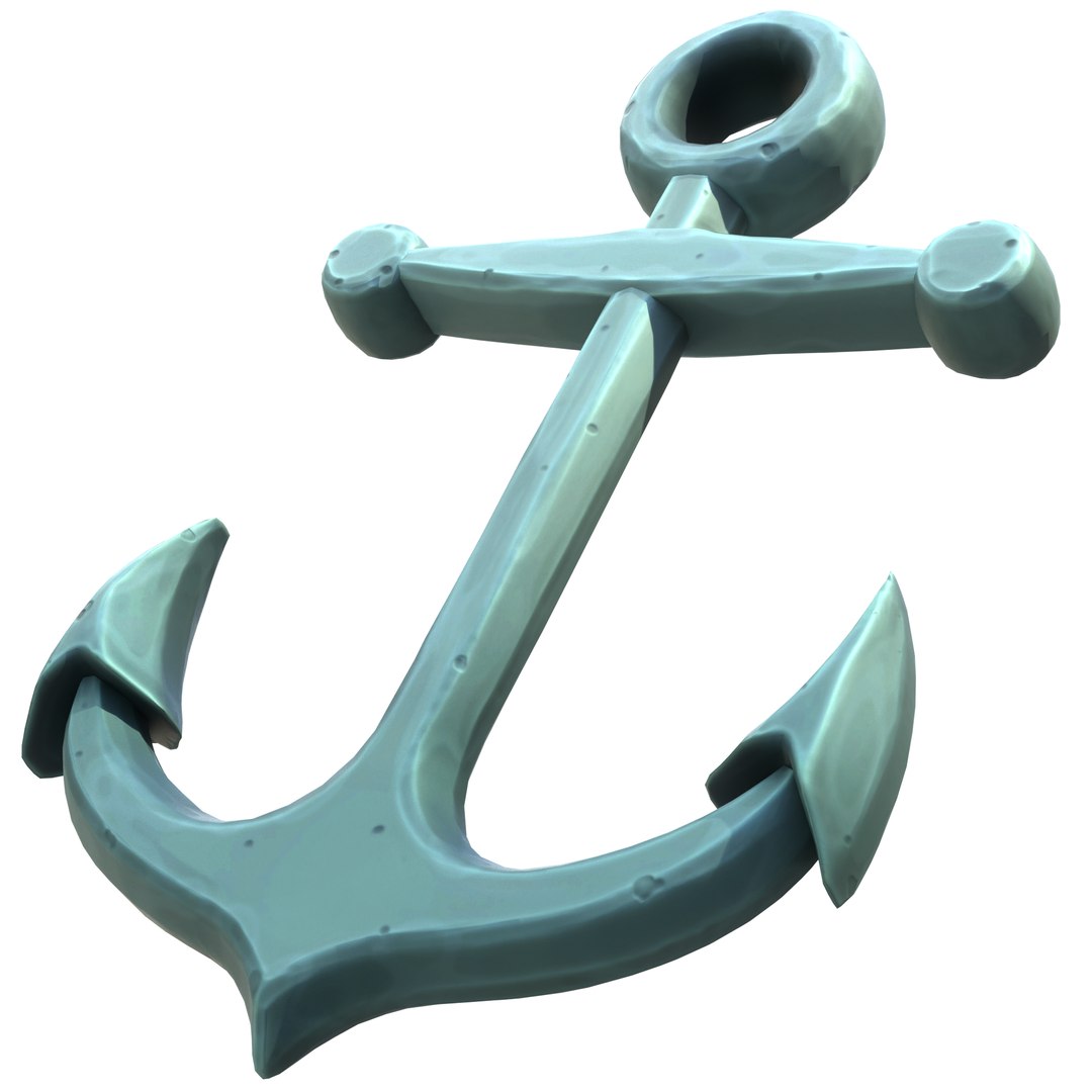 3D Model Stylized Cartoon Anchor - TurboSquid 2157925