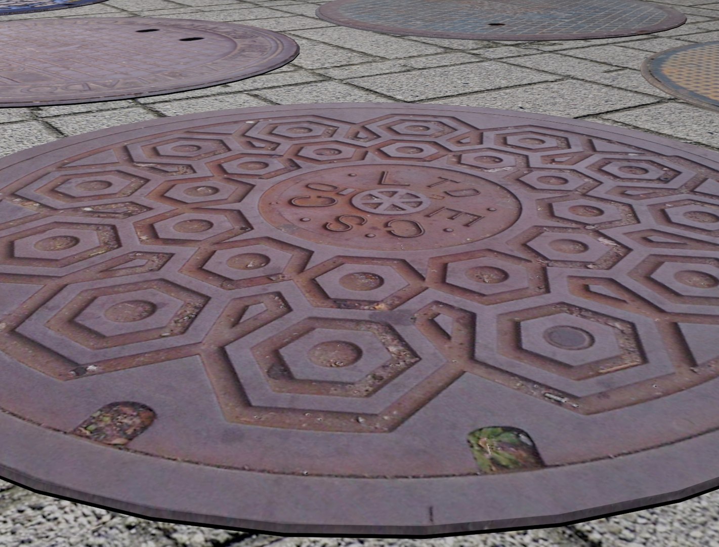 20 street sewers cap 3d model