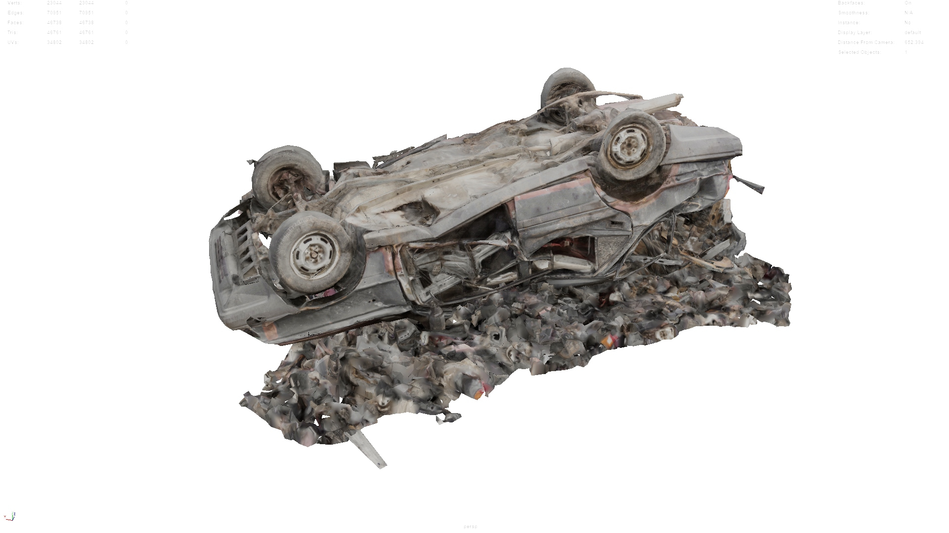 Abandoned Car 3D Destroyed Vehicle 3D Model - TurboSquid 1831904