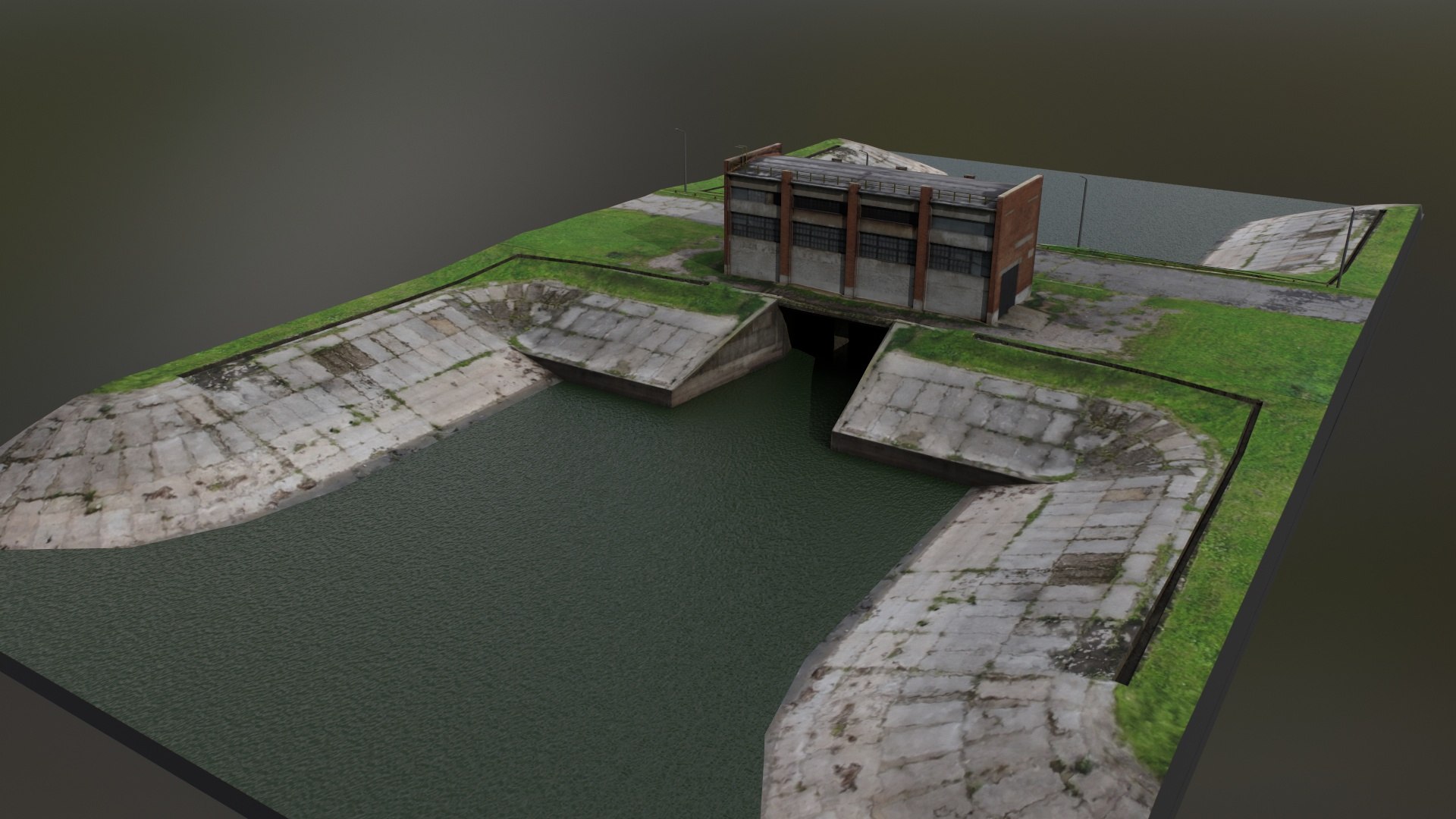 Free 3D Dam On The River - TurboSquid 1868860