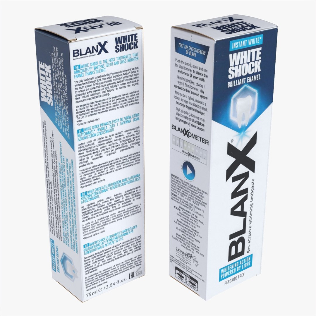 3D BlanX White Shock Toothpaste Model - TurboSquid 1841679