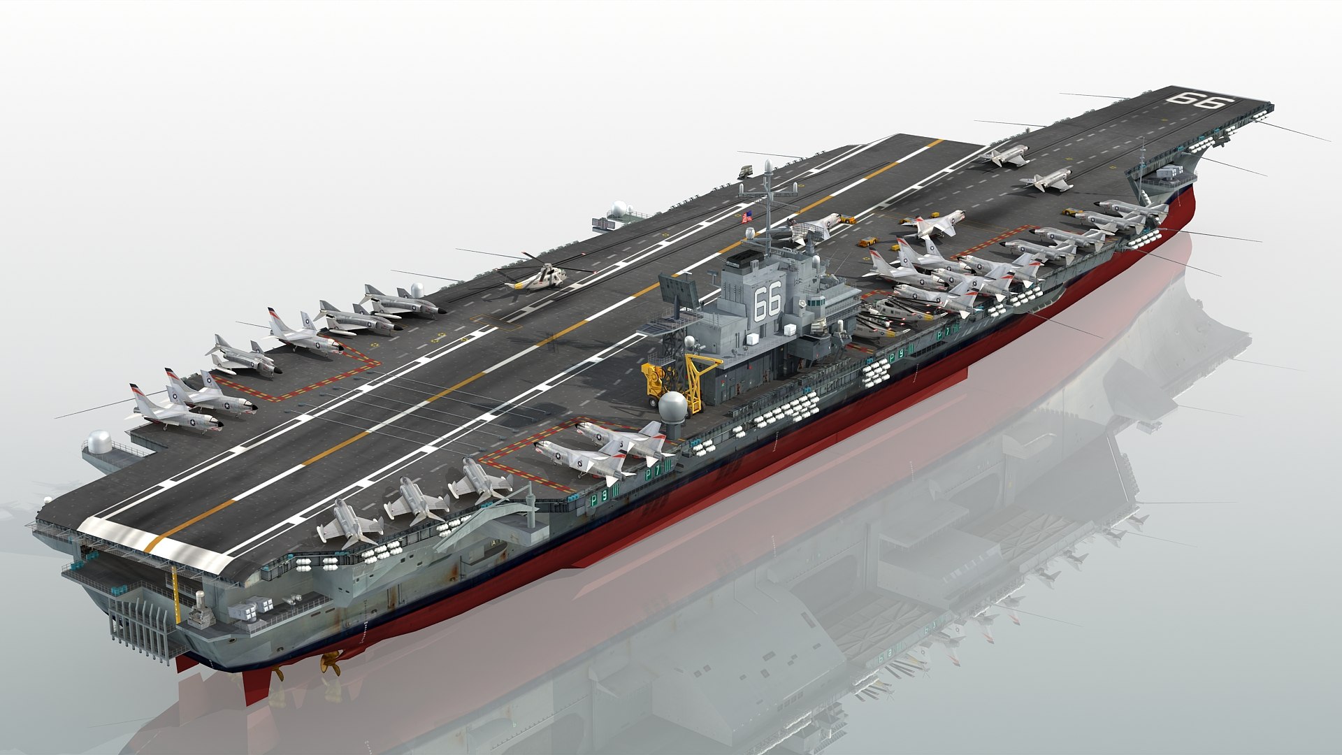 USS America CV-66 3D Model - TurboSquid 2068092