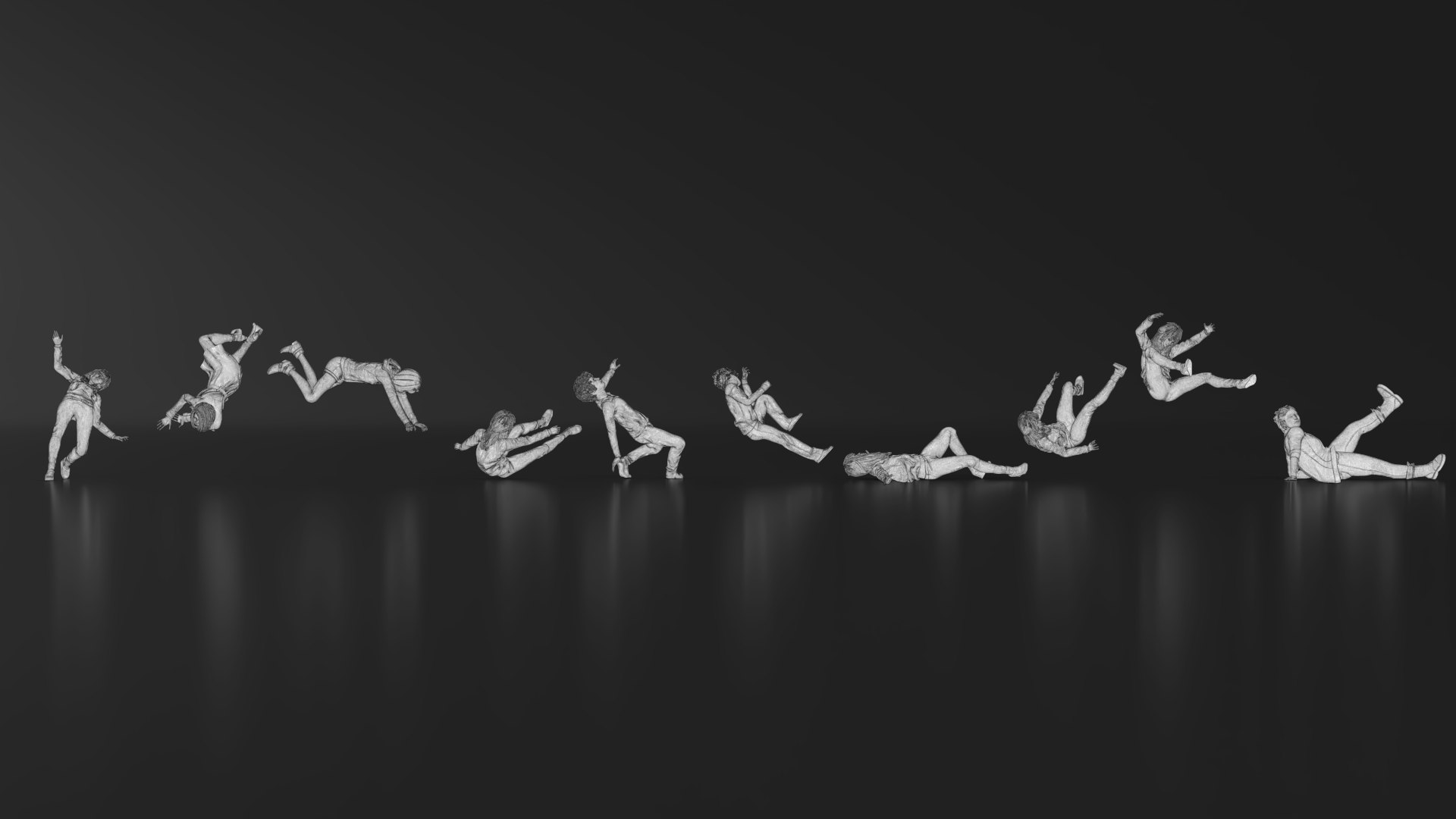 3D HD People 30 Falling - TurboSquid 2216329