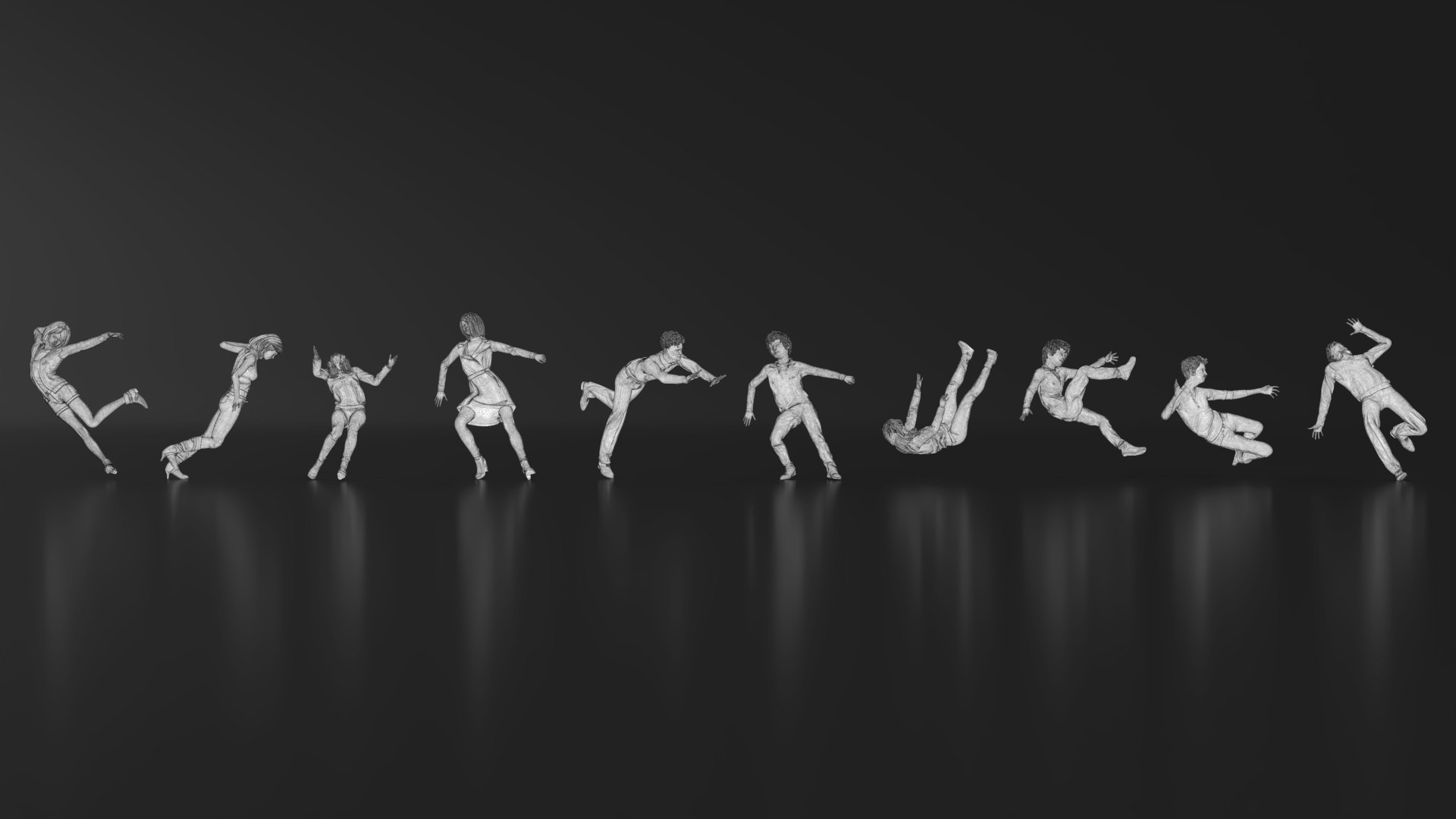 3D HD People 30 Falling - TurboSquid 2216329