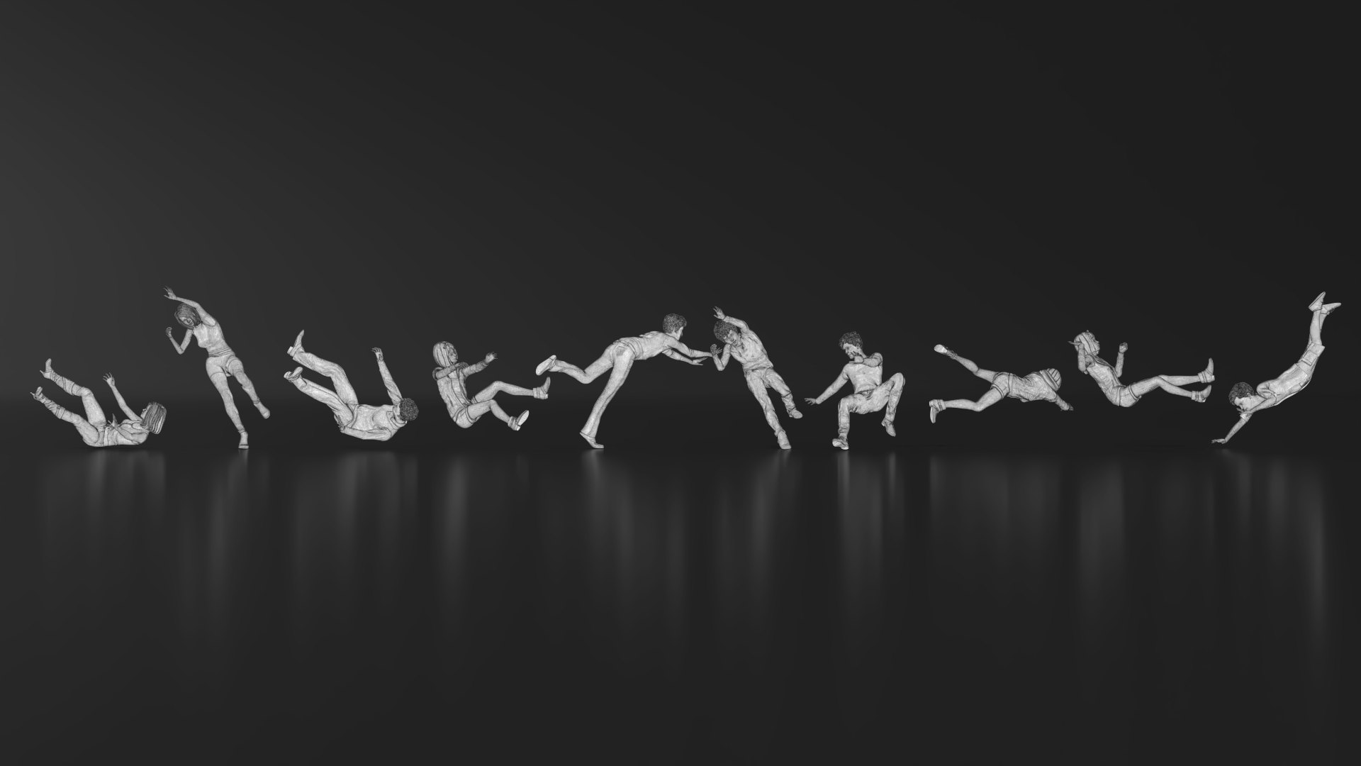 3D HD People 30 Falling - TurboSquid 2216329