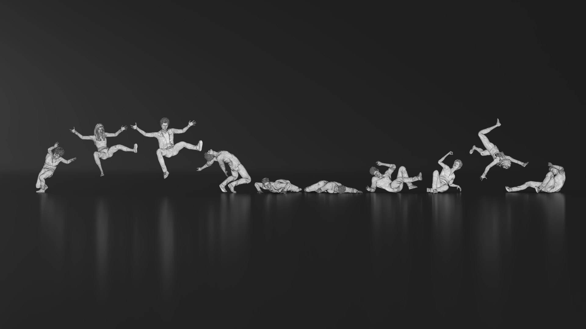 3D HD People 30 Falling - TurboSquid 2216329