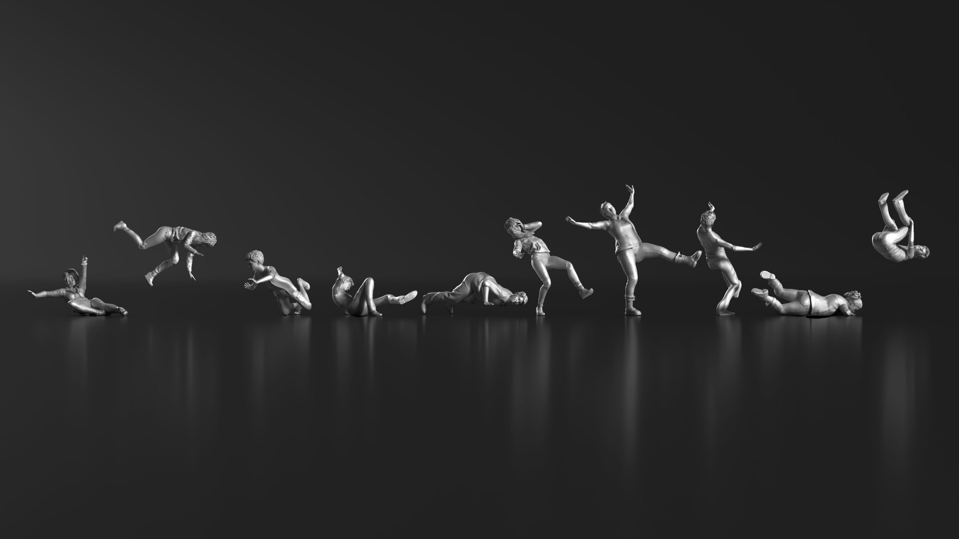 3D HD People 30 Falling - TurboSquid 2216329