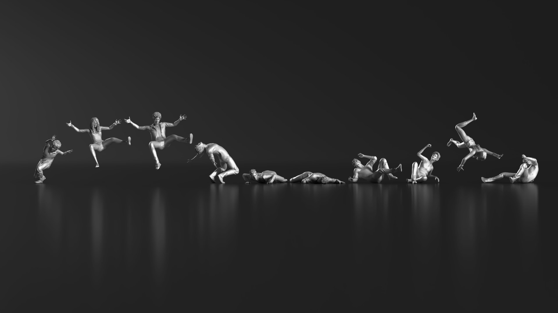 3D HD People 30 Falling - TurboSquid 2216329