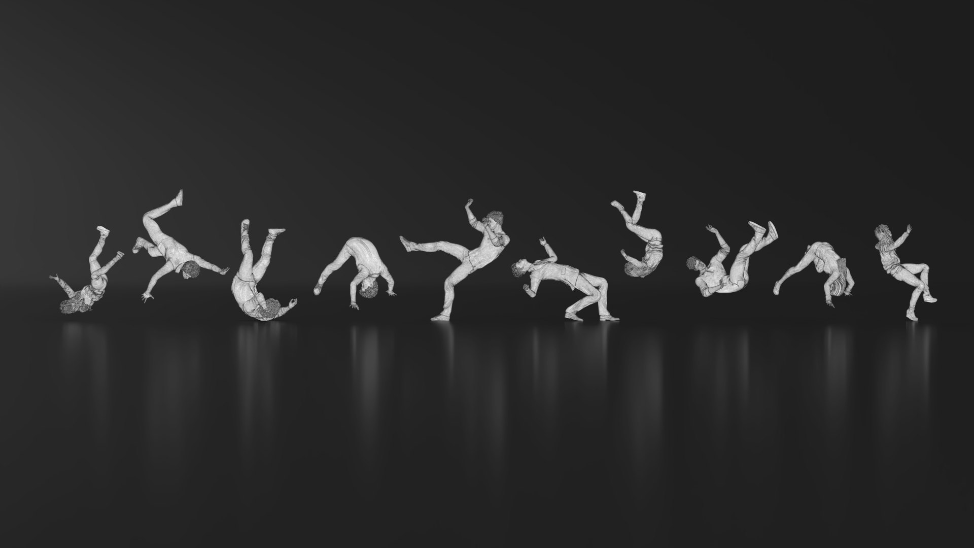 3D HD People 30 Falling - TurboSquid 2216329