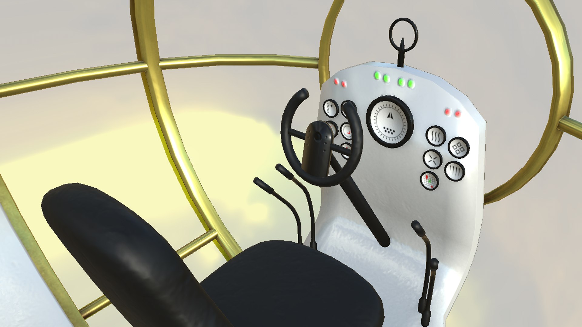 Submarine Cartoon A06 White Gold - Sub Watercraft Vehicle 3D model ...