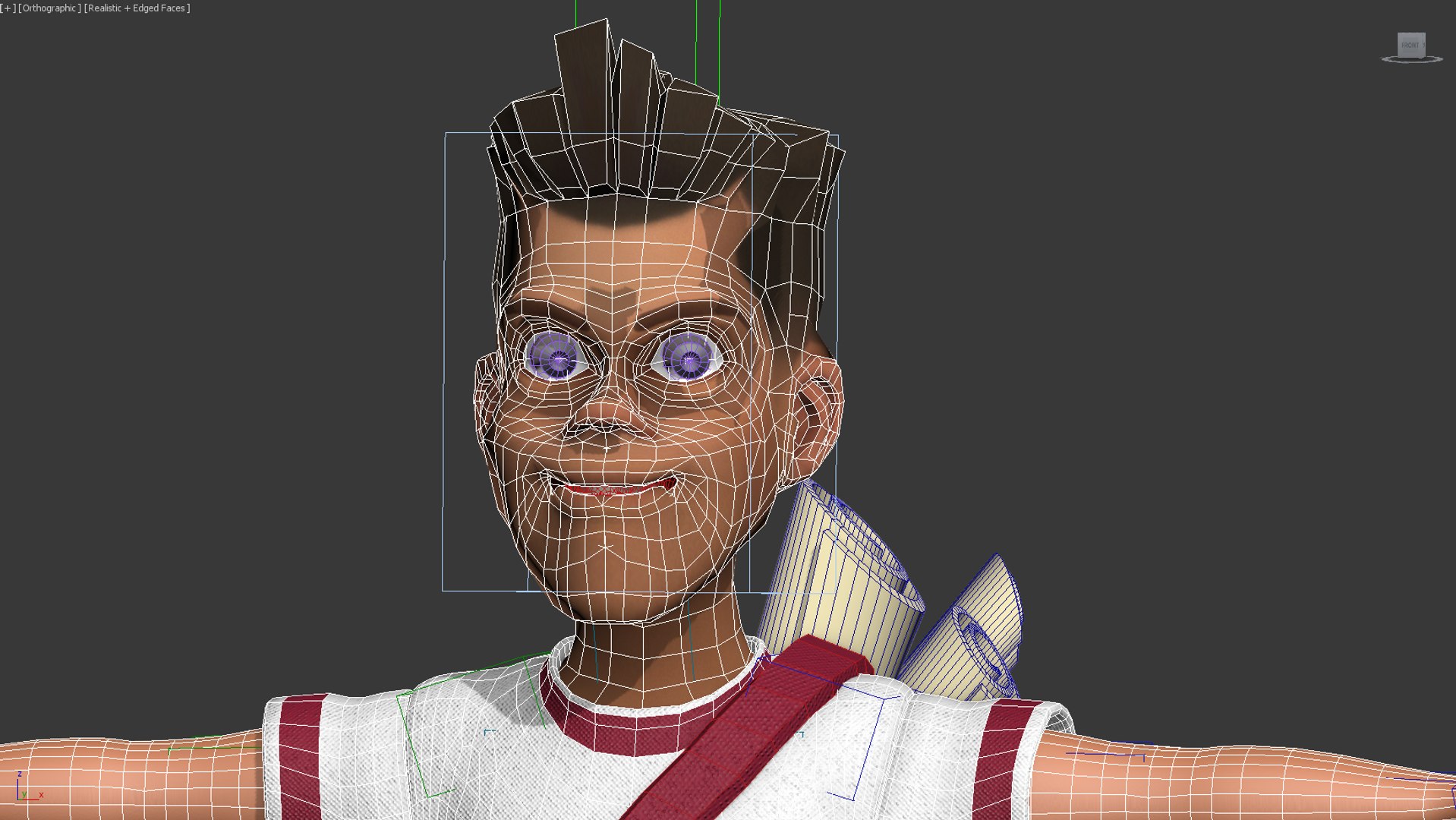 3d paperboy posed character model