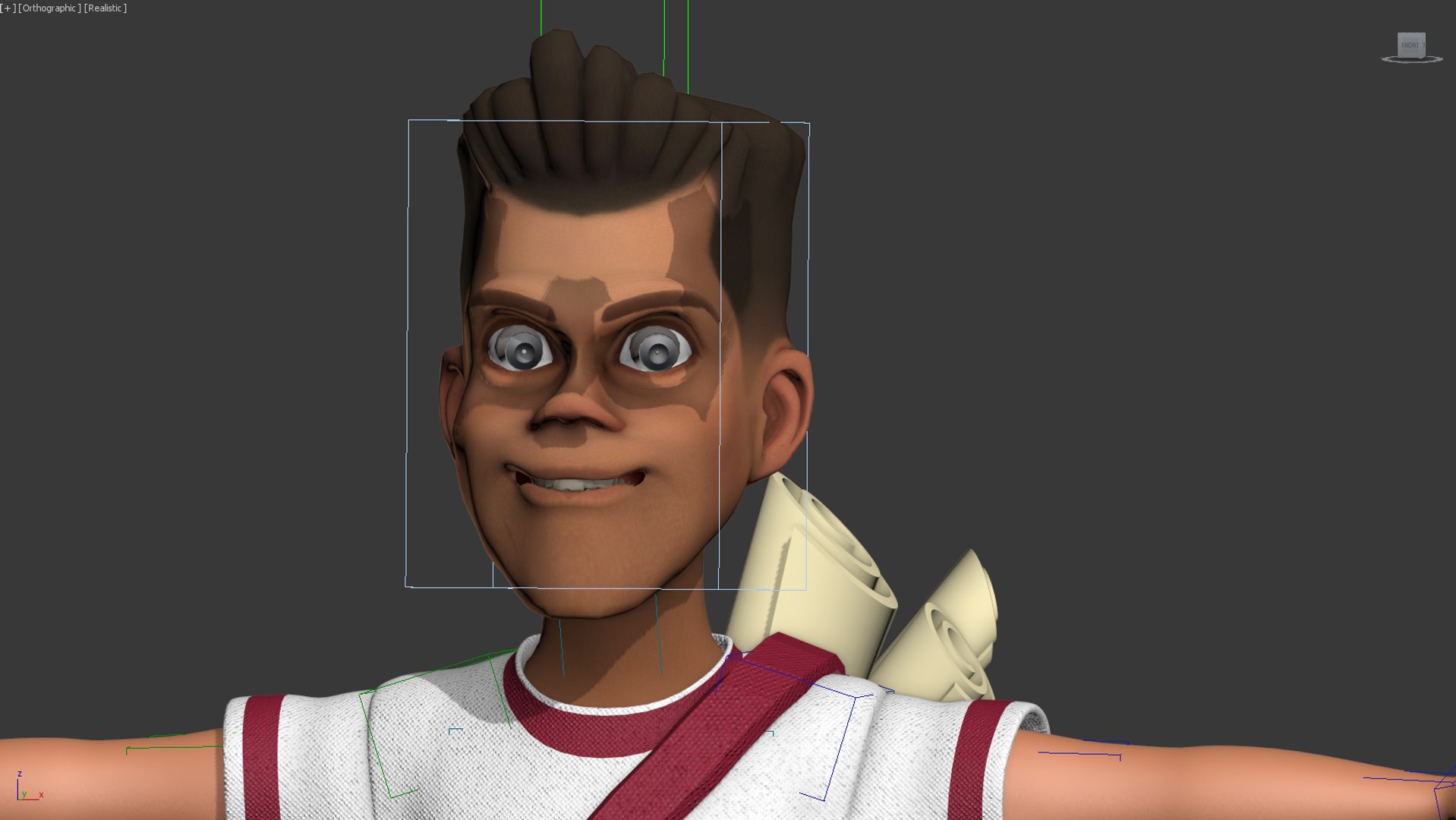 3d paperboy posed character model