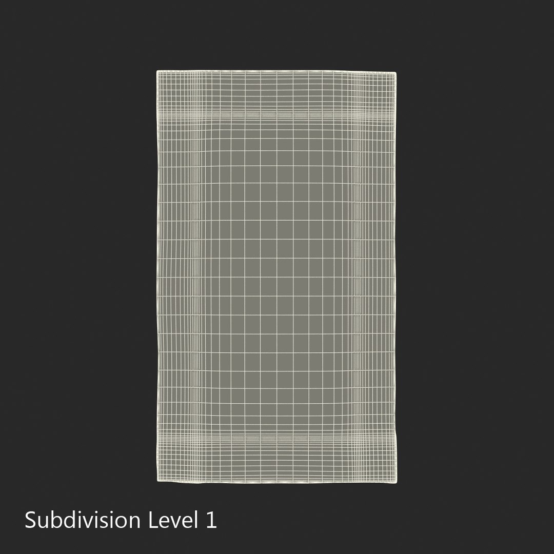 Sugar Packet 4 White 3d Model