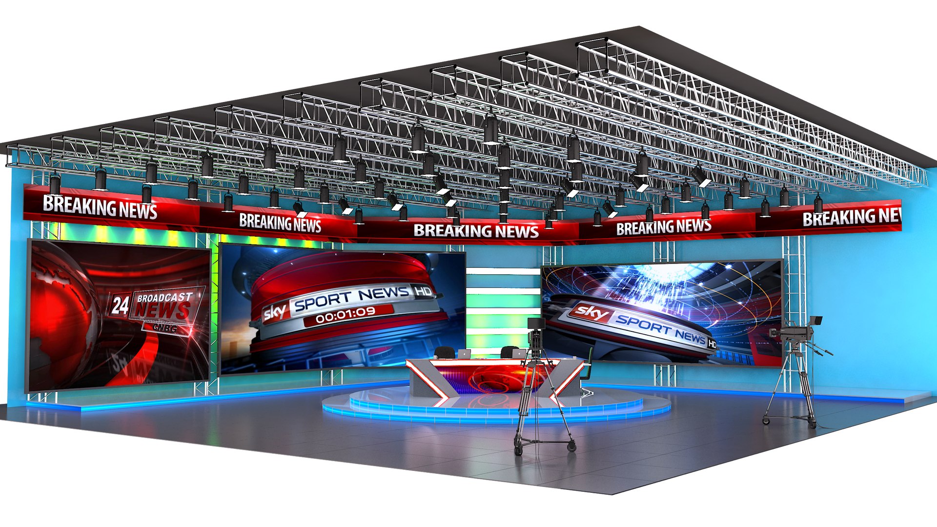 Tv Studio 3D Model - TurboSquid 1575187