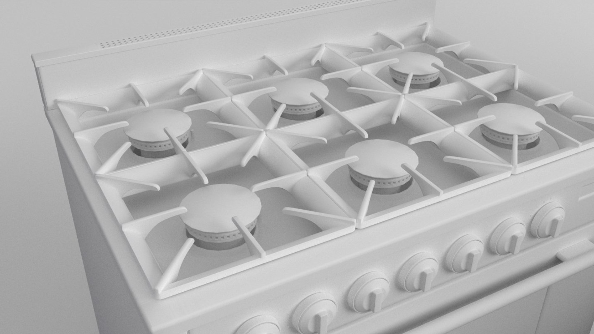 3D Gas Range Cooker Model - TurboSquid 1525467