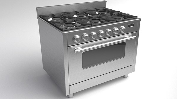 3D gas range cooker model - TurboSquid 1525467
