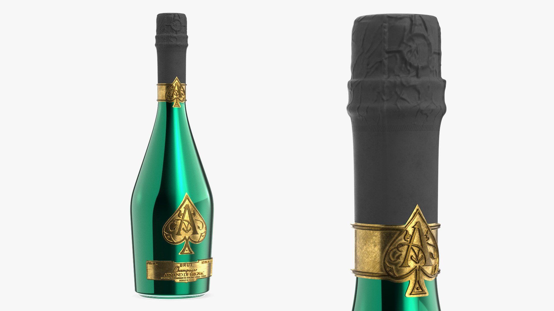 3D Armand De Brignac Brut Limited Edition Green - TurboSquid 2363193