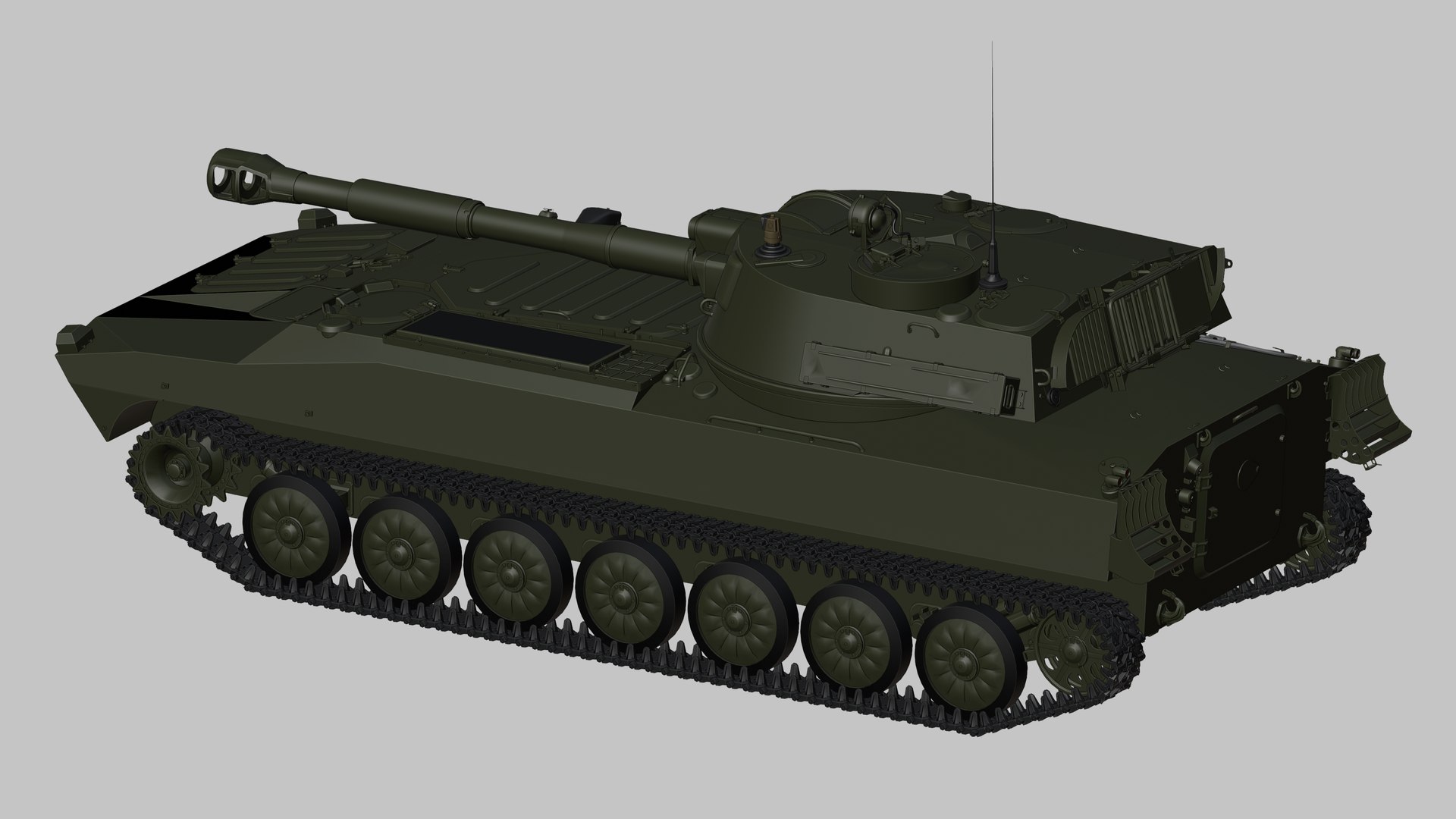 3D Model 2S1 Gvozdika - TurboSquid 2331968